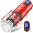 Mens Hand Free Masturbrator Female Voice Automatic Telescopic Rotating