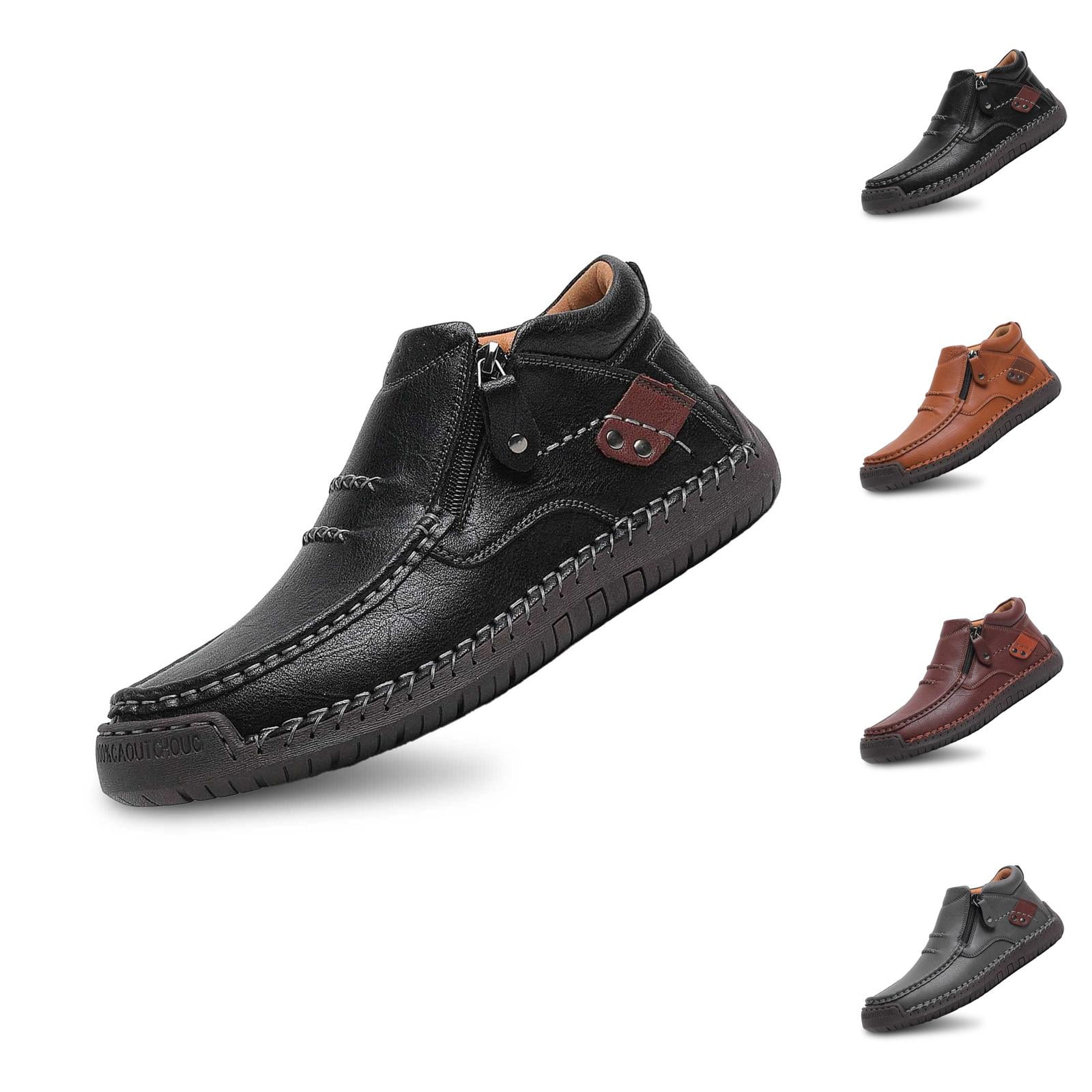 Men's Handmade Leather Driving Boots, Arch Support, Leather On Outdoor ...