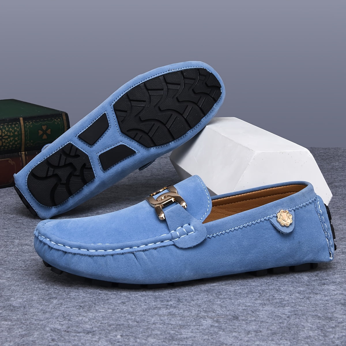 Men’s Handmade Slip On Loafers Comfortable Non Slip Casual Walking ...