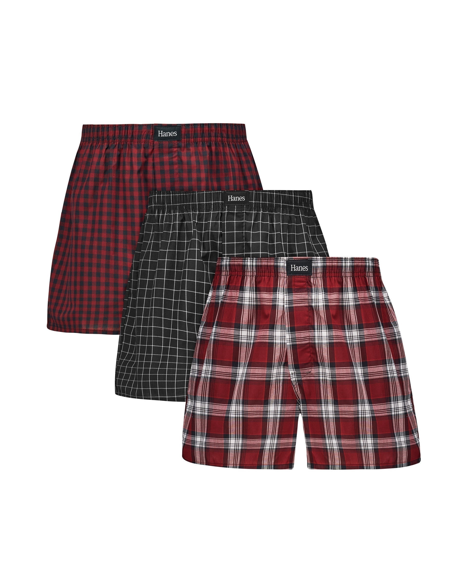 Hanes Originals Ultimate Men's Cotton Stretch Woven Boxer Underwear ...