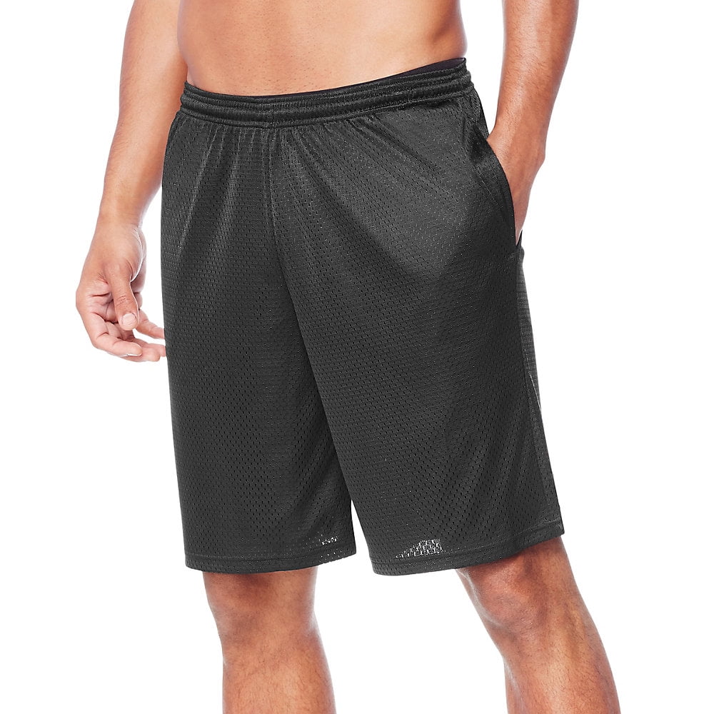 Men's Hanes O5142 Mesh Athletic Shorts With Pockets (Ebony 2XL ...