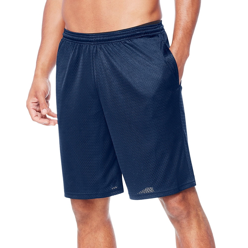 Men's Hanes O5142 Mesh Athletic Shorts With Pockets (Navy L) - Walmart.com