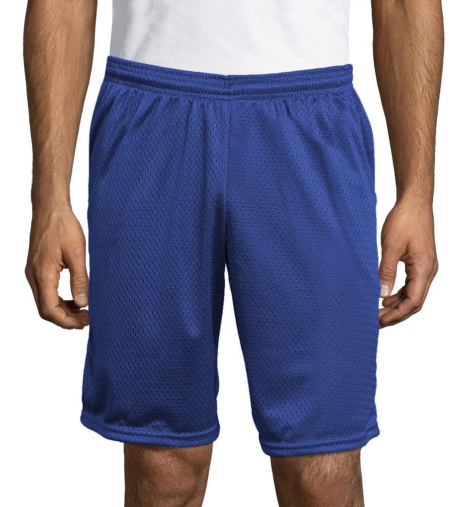Men's Hanes O5142 Mesh Athletic Shorts With Pockets (Surf The Web S ...