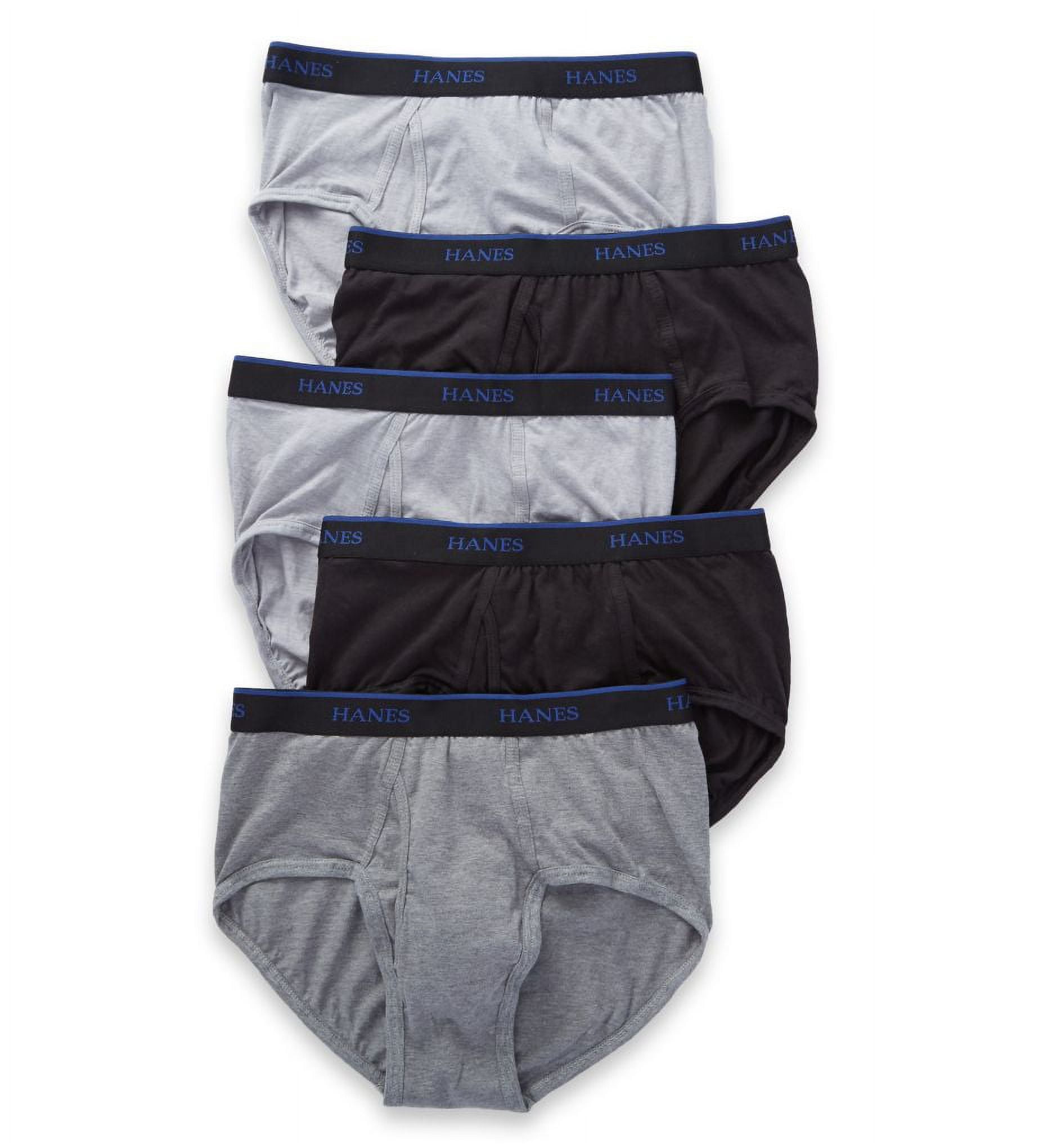 Men's Hanes UBBFB5 Ultimate Comfortblend Briefs - 5 Pack (Black/Grey ...
