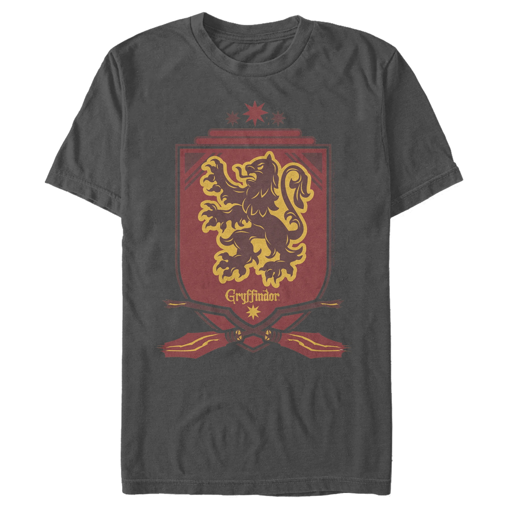 Men's Harry Potter Gryffindor House Shield Graphic Tee Charcoal Large ...