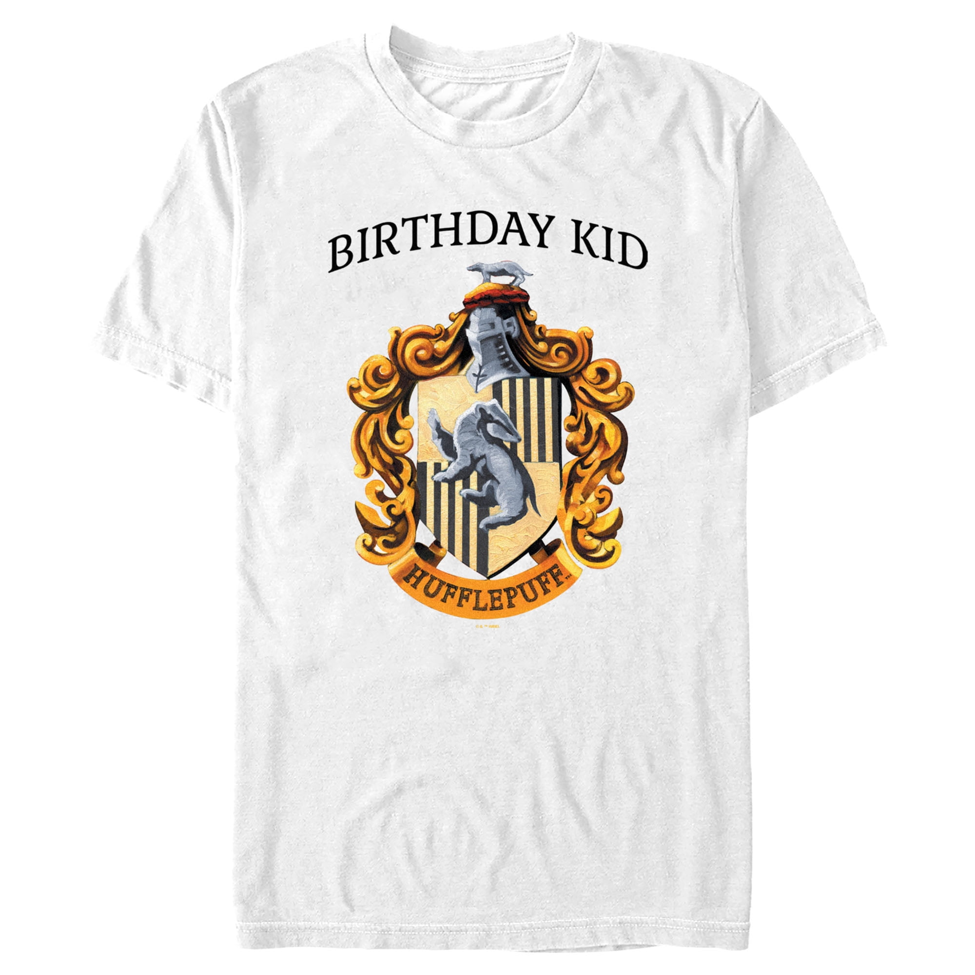Men's Harry Potter Hufflepuff Crest Birthday Kid Graphic Tee White ...