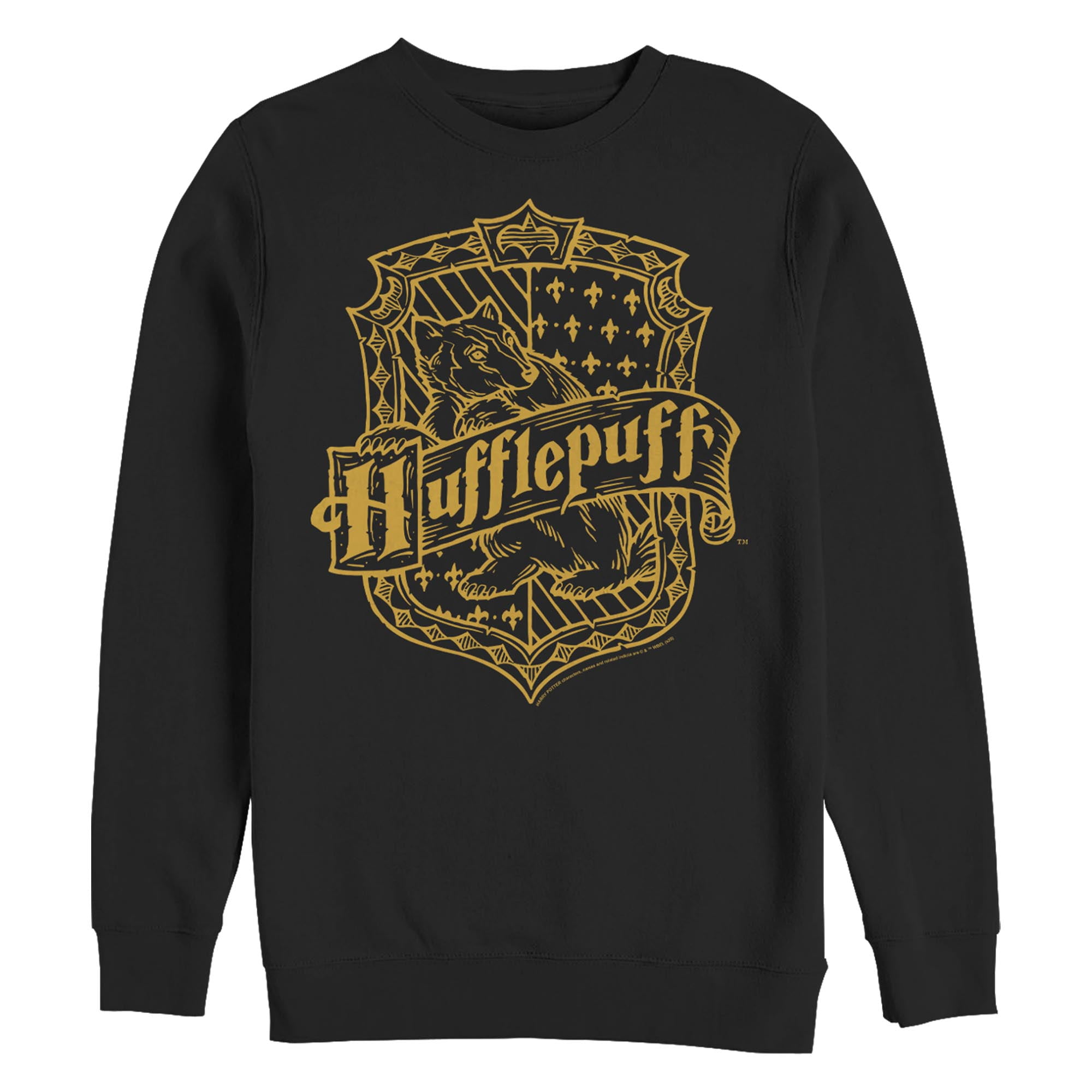 Men's Harry Potter Hufflepuff Lined Crest Sweatshirt - Walmart.com