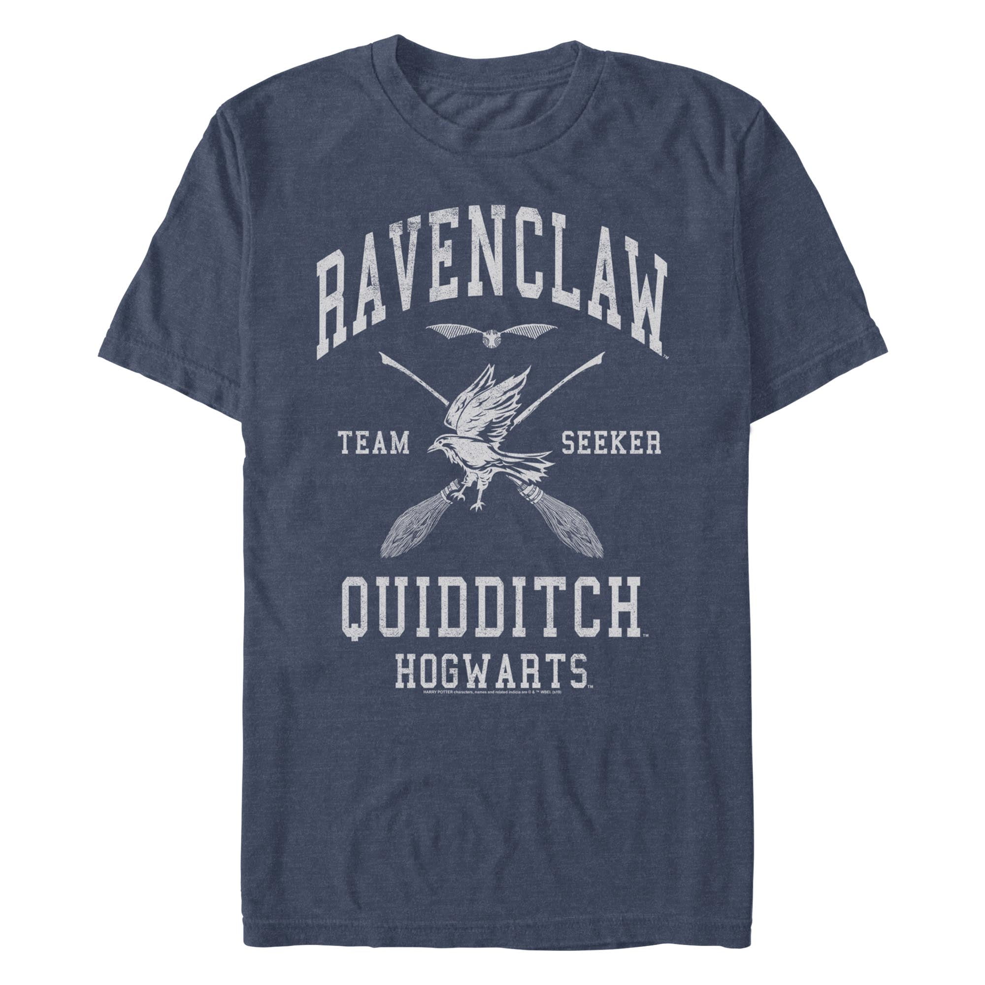 Harry Potter Men's Hogwarts Ravenclaw Quidditch Seeker Graphic Tee, Navy Blue Heather, X Large ...