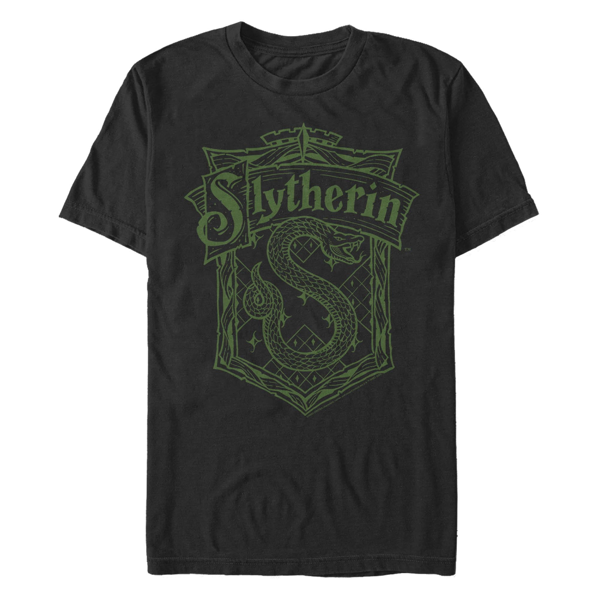 Men's Harry Potter Slytherin Line Art Crest Graphic T-Shirt - Walmart.com