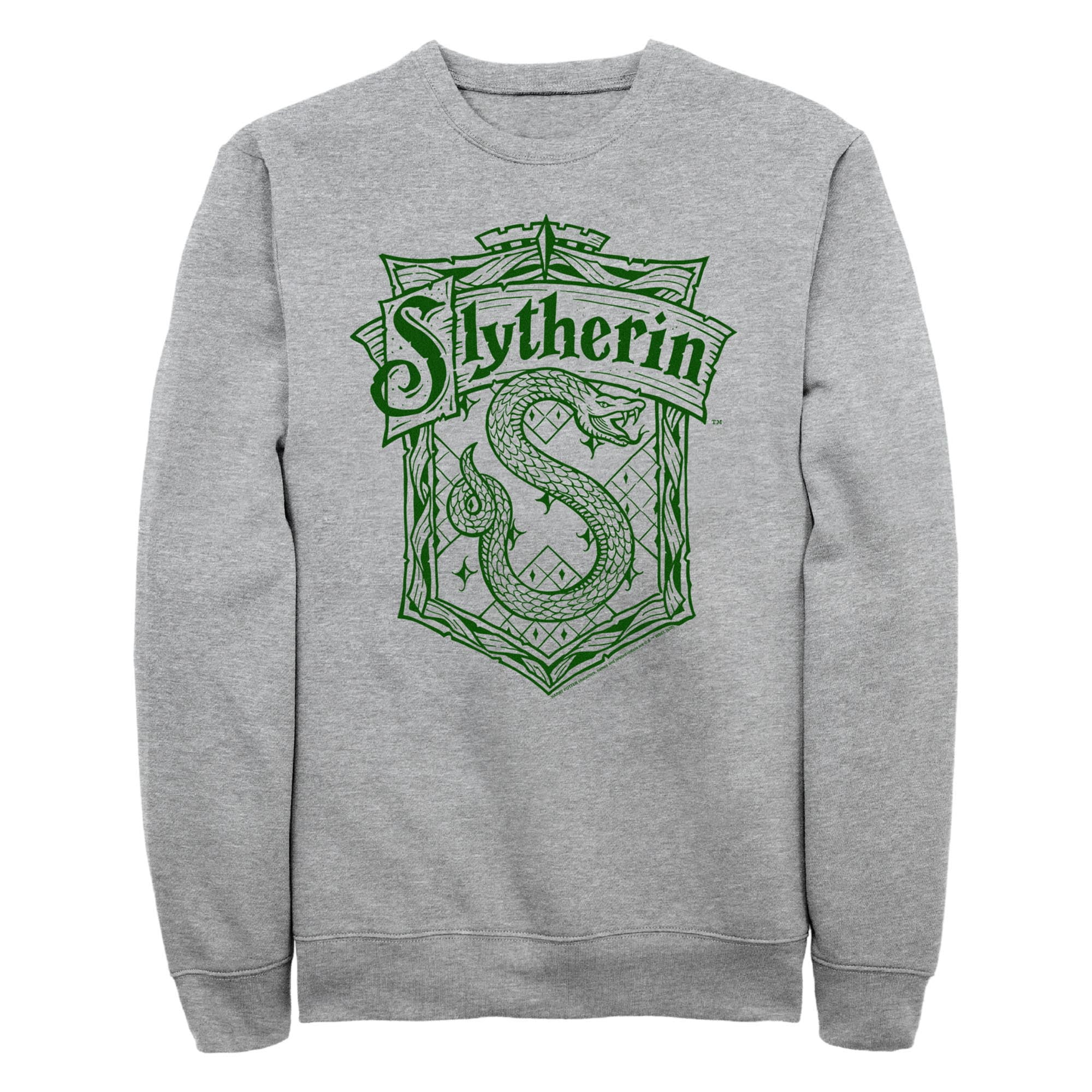 Men's Harry Potter Slytherin Line Art Crest Sweatshirt - Walmart.com