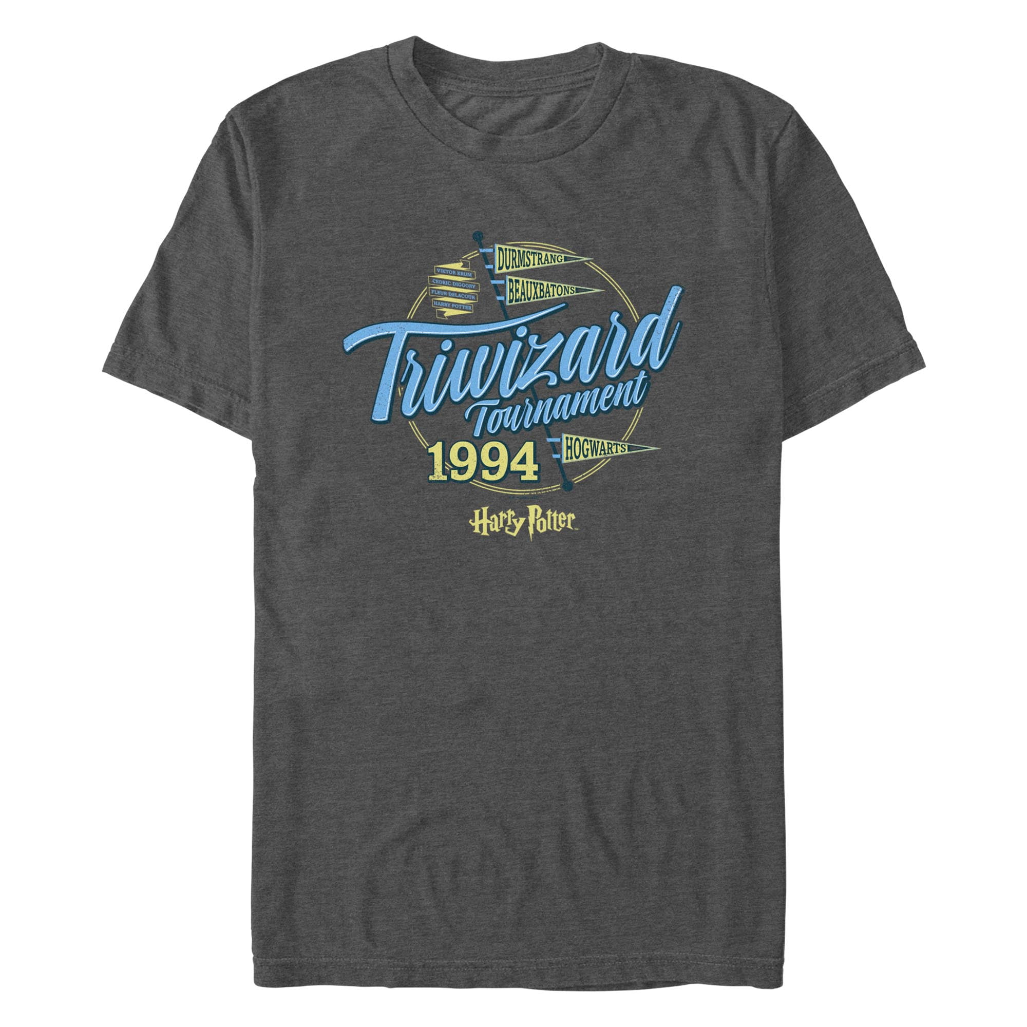 Men's Harry Potter Triwizard Tournament Flag Graphic Tee Charcoal ...