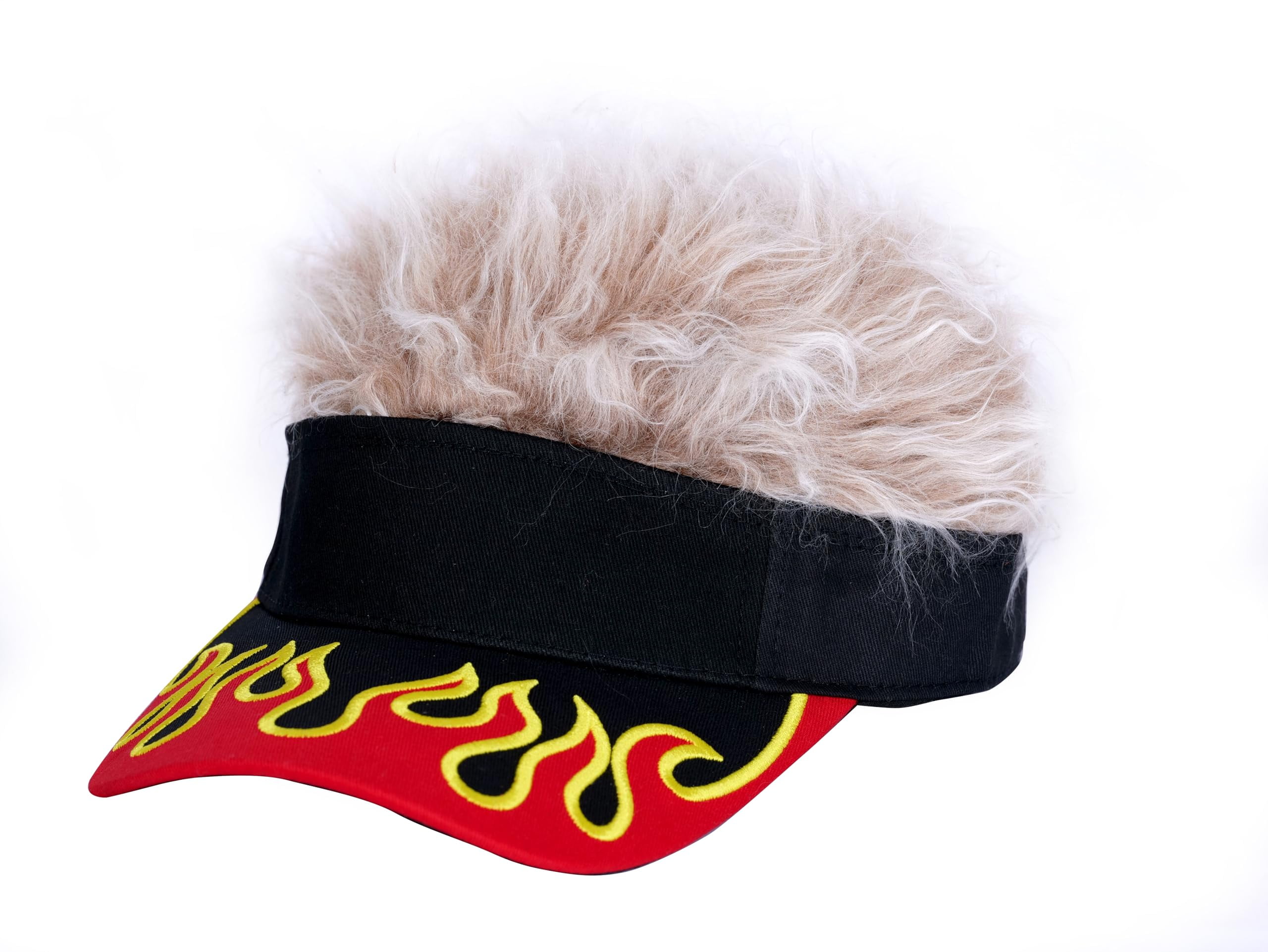 Men's Hats Visor with Hair Fake Hat with Hairs for Men Novelty Spiked ...