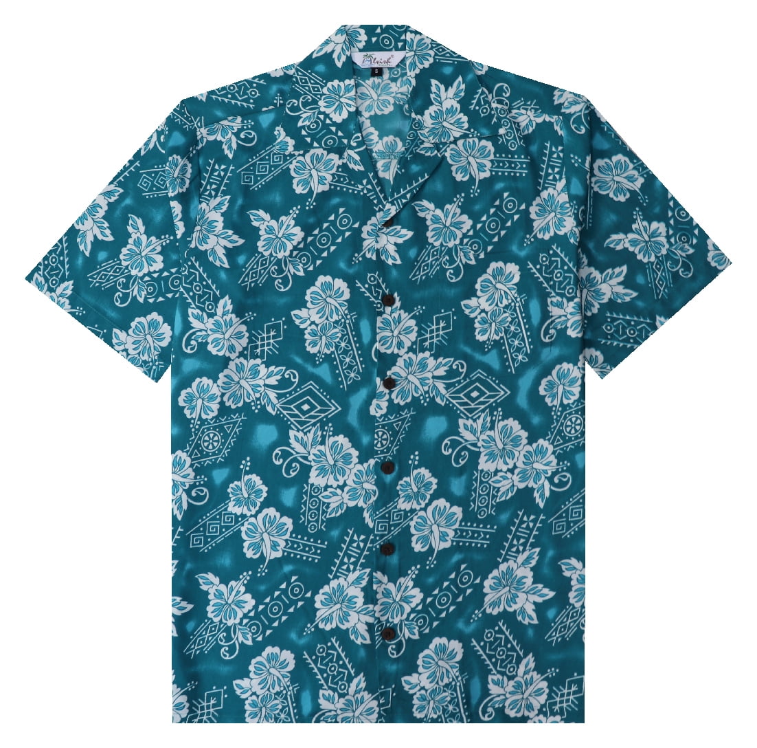 Men's Hawaiian Shirt Casual Button Down Short Sleeve Beach Shirts ...