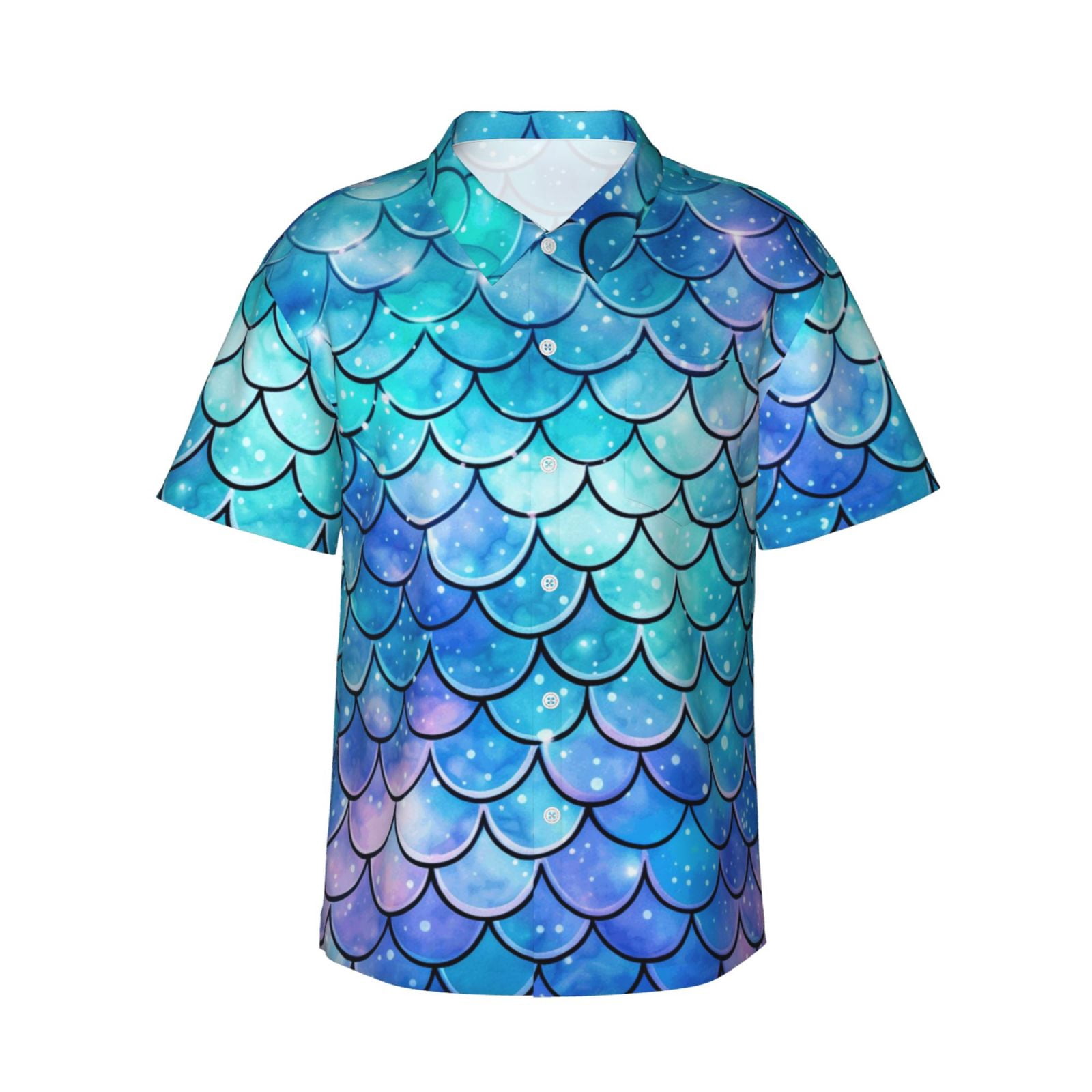 Men's Hawaiian Shirt Short Sleeve Breathable Button Down Beach Tops ...