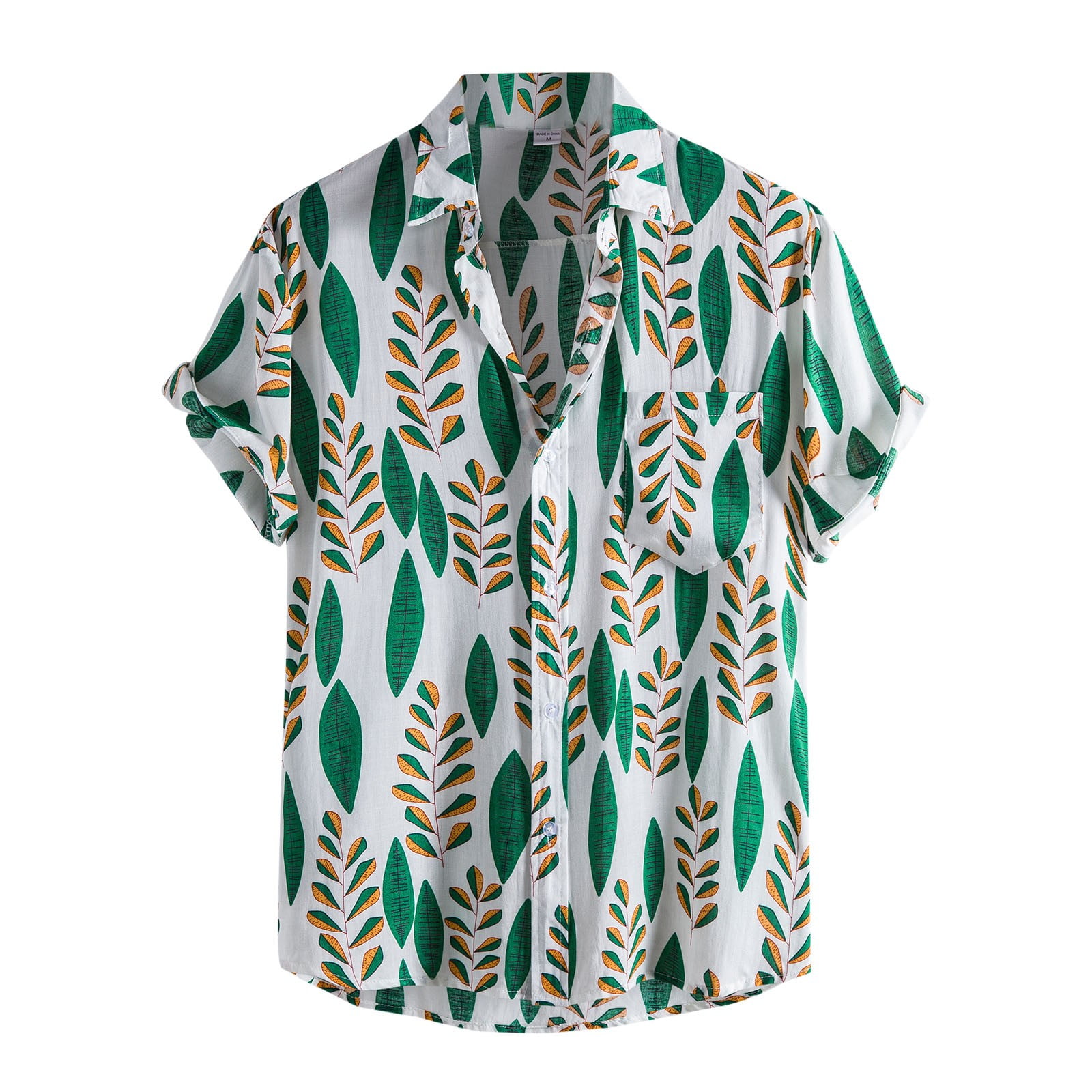 Mens Hawaiian Shirts Short Sleeve Button Down Casual Shirts Summer