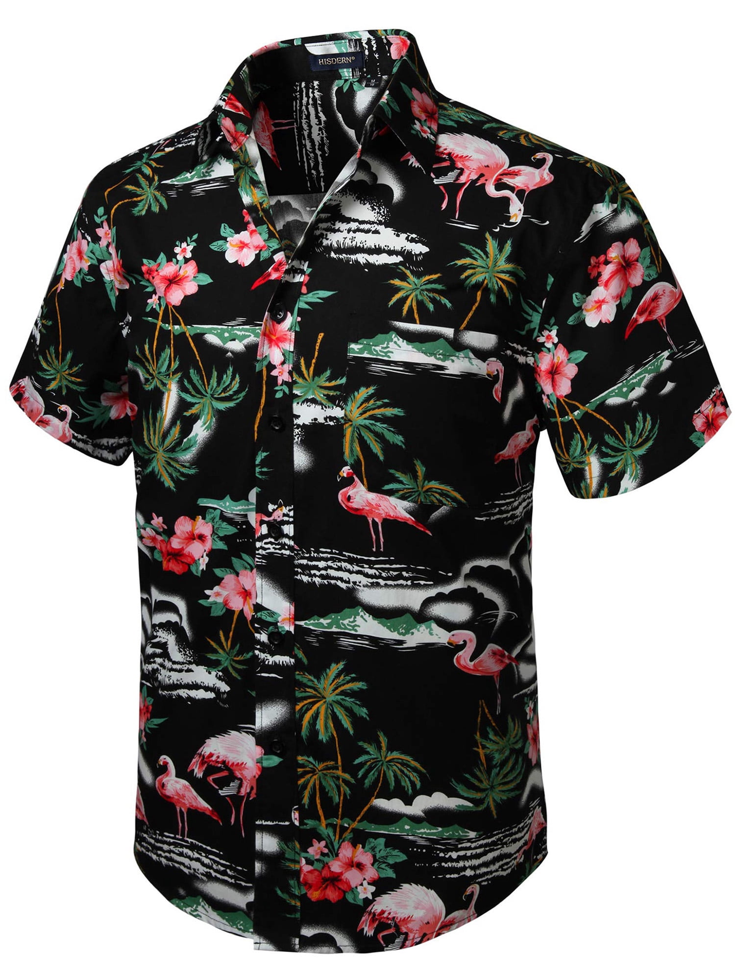 Men's Hawaiian Shirts Short Sleeve Tropical Shirts Button Up Aloha ...