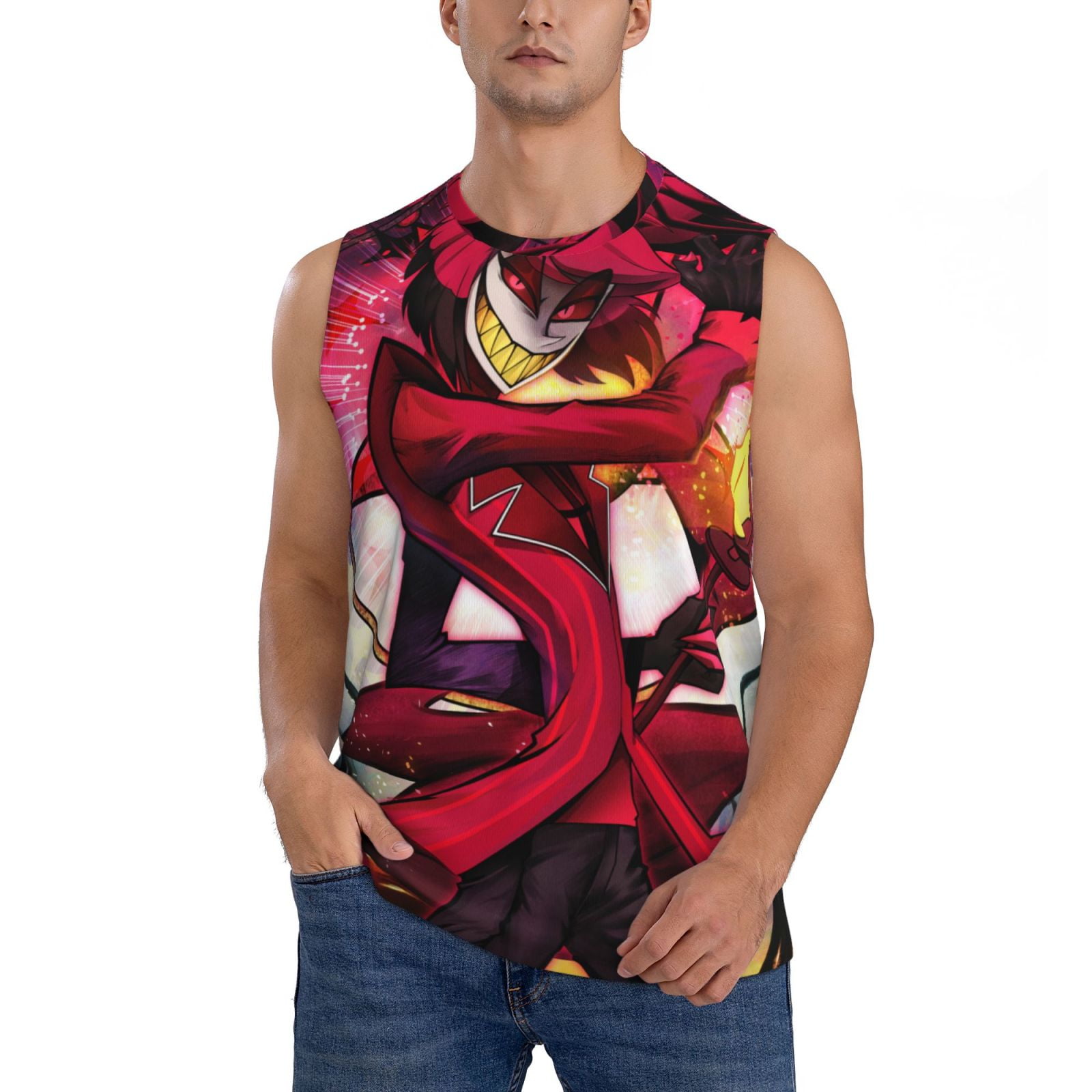 Men's Hazbin Hotel Helluva Boss Sleeveless T-Shirts 3D Graphic Athletic ...
