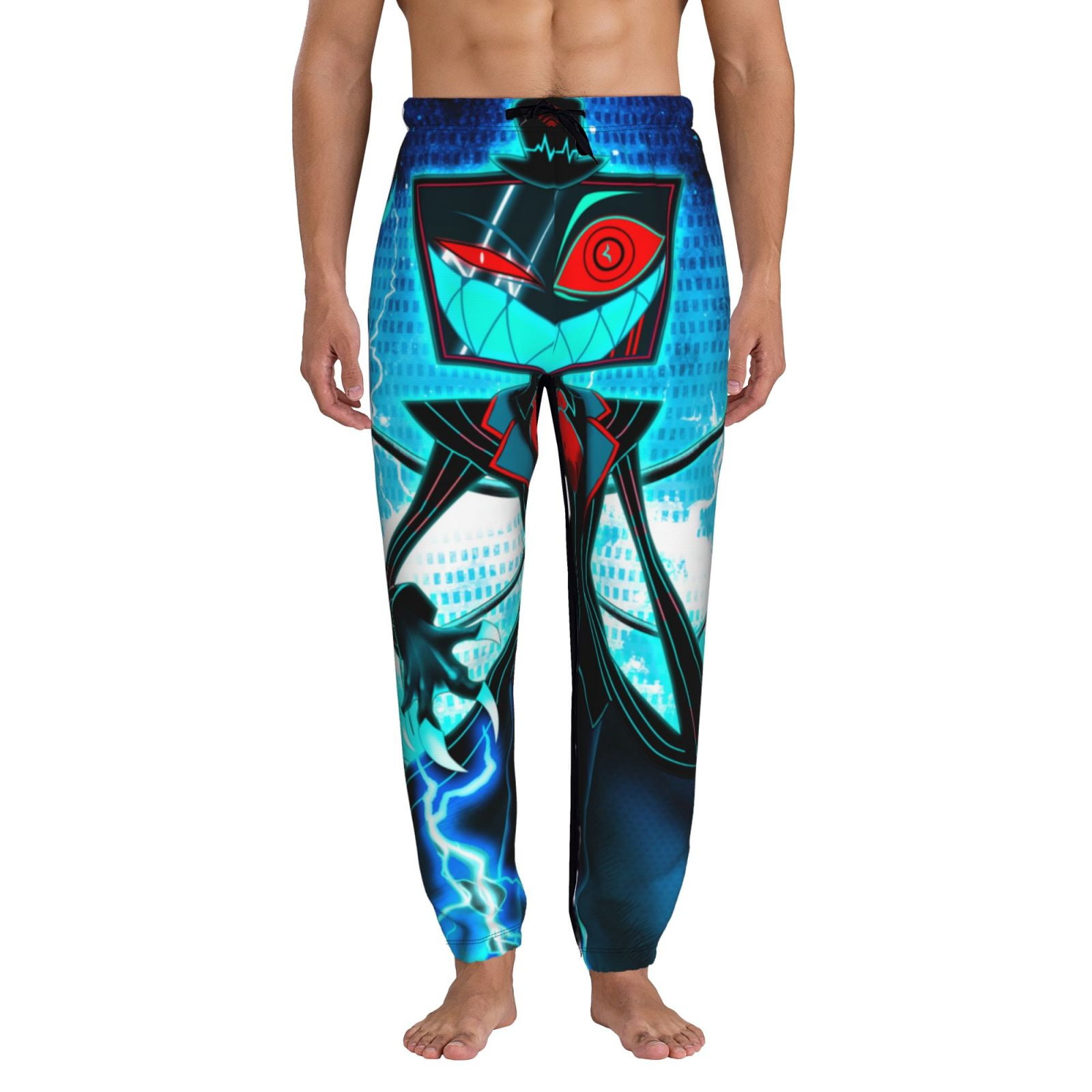 Men's Hazbin Hotel Helluva Boss Sweatpants Front Printed Sports Jogger ...