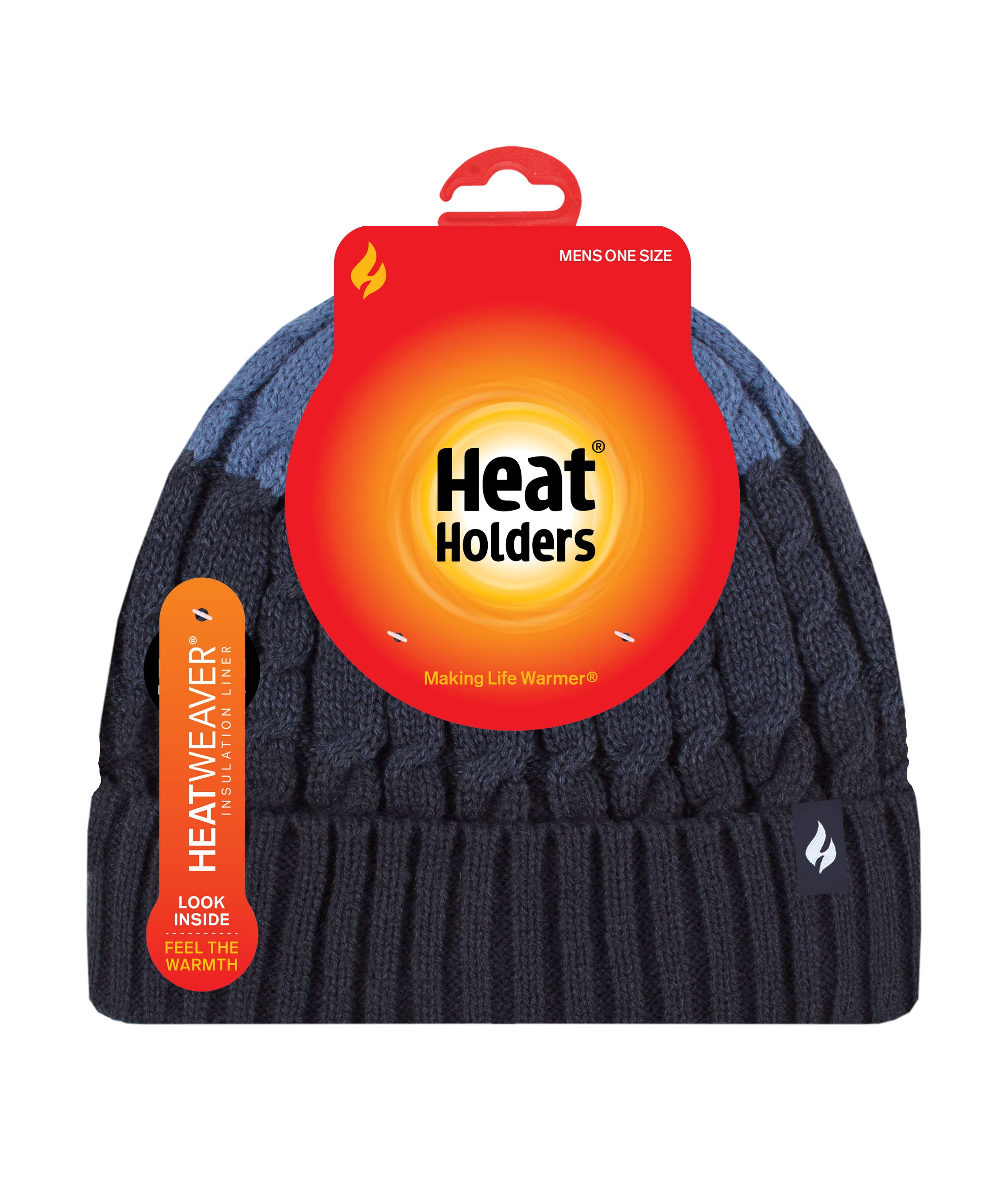Men's Mavis Three-Tone Cable Knit Roll Up Hat - Walmart.com