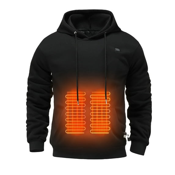 Men's Heated Hoodies Unisex Hooded Sweatshirt Pullover Long Sleeve Warm USB Outdoor Casual ...