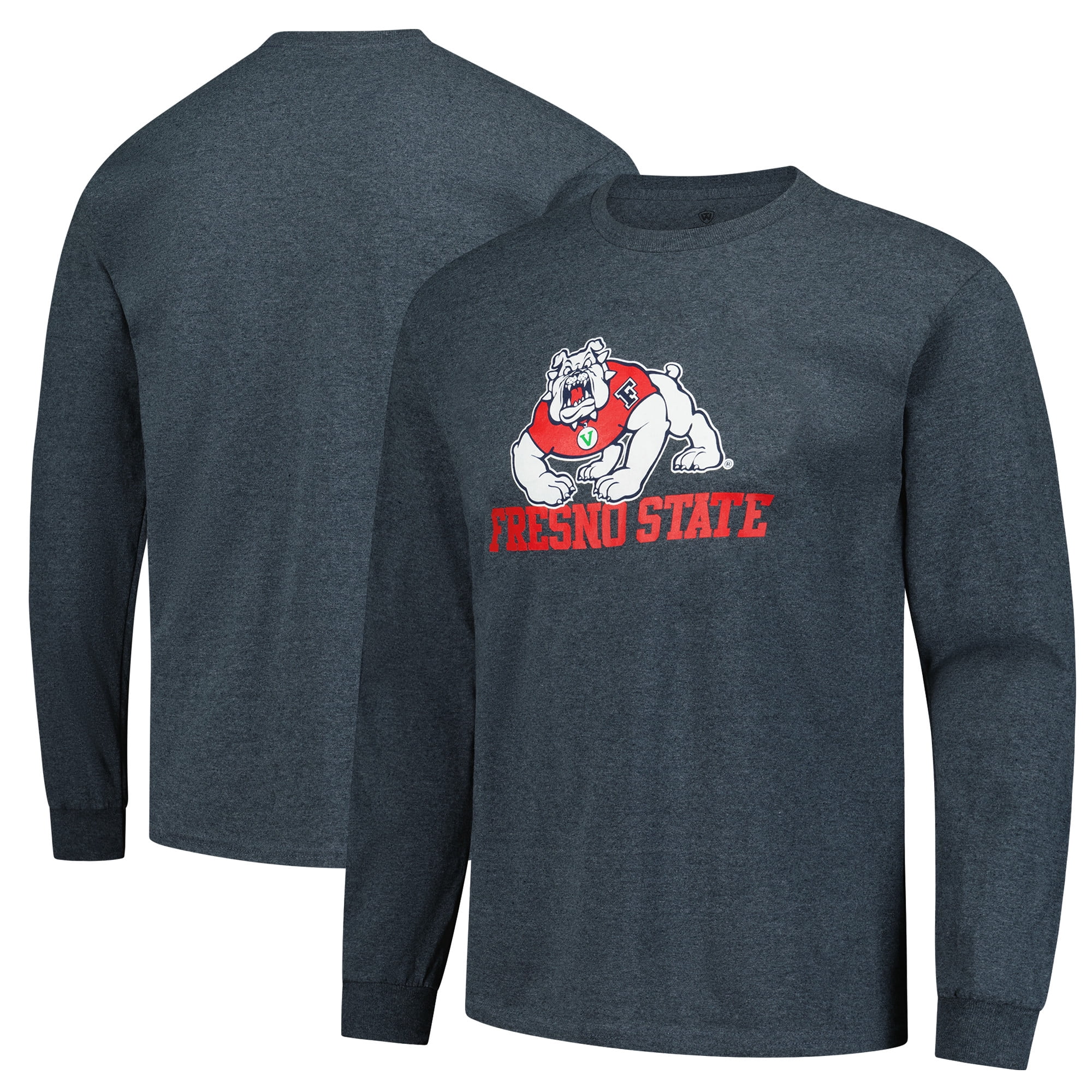 Men's Heather Charcoal Fresno State Bulldogs Basic Long Sleeve T-Shirt ...