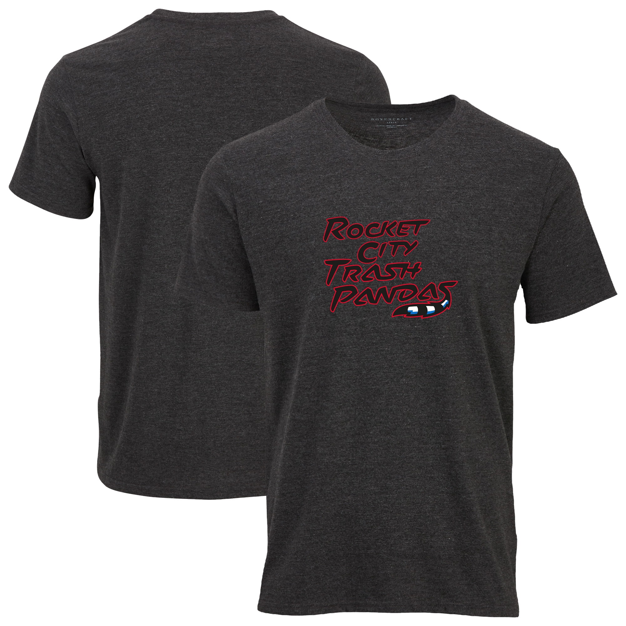 Men's Heather Charcoal Rocket City Trash Pandas Essential T-Shirt ...