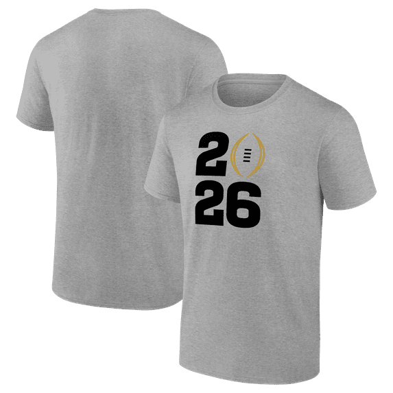 Men's Heather Gray 2025-26 College Football Playoff Event Logo T-Shirt ...