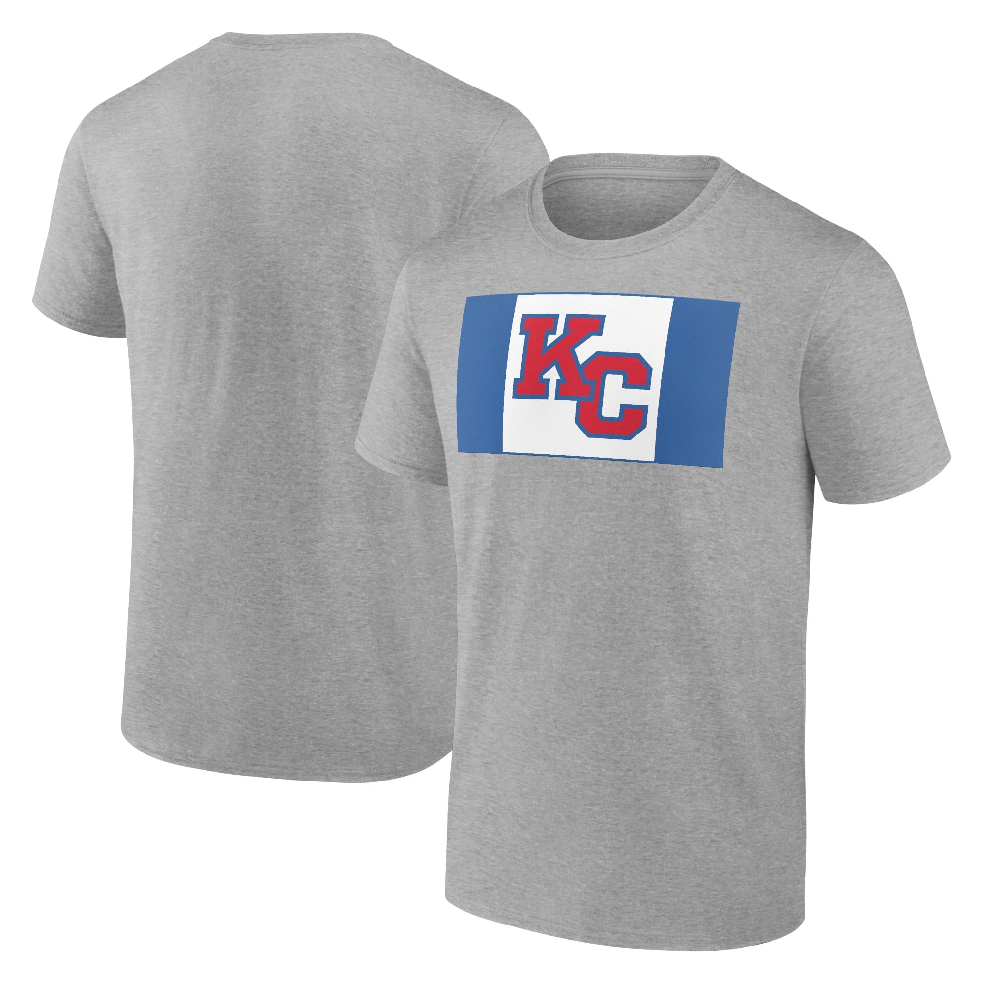 Men's Heather Gray Kansas Jayhawks KC Logo T-Shirt - Walmart.com