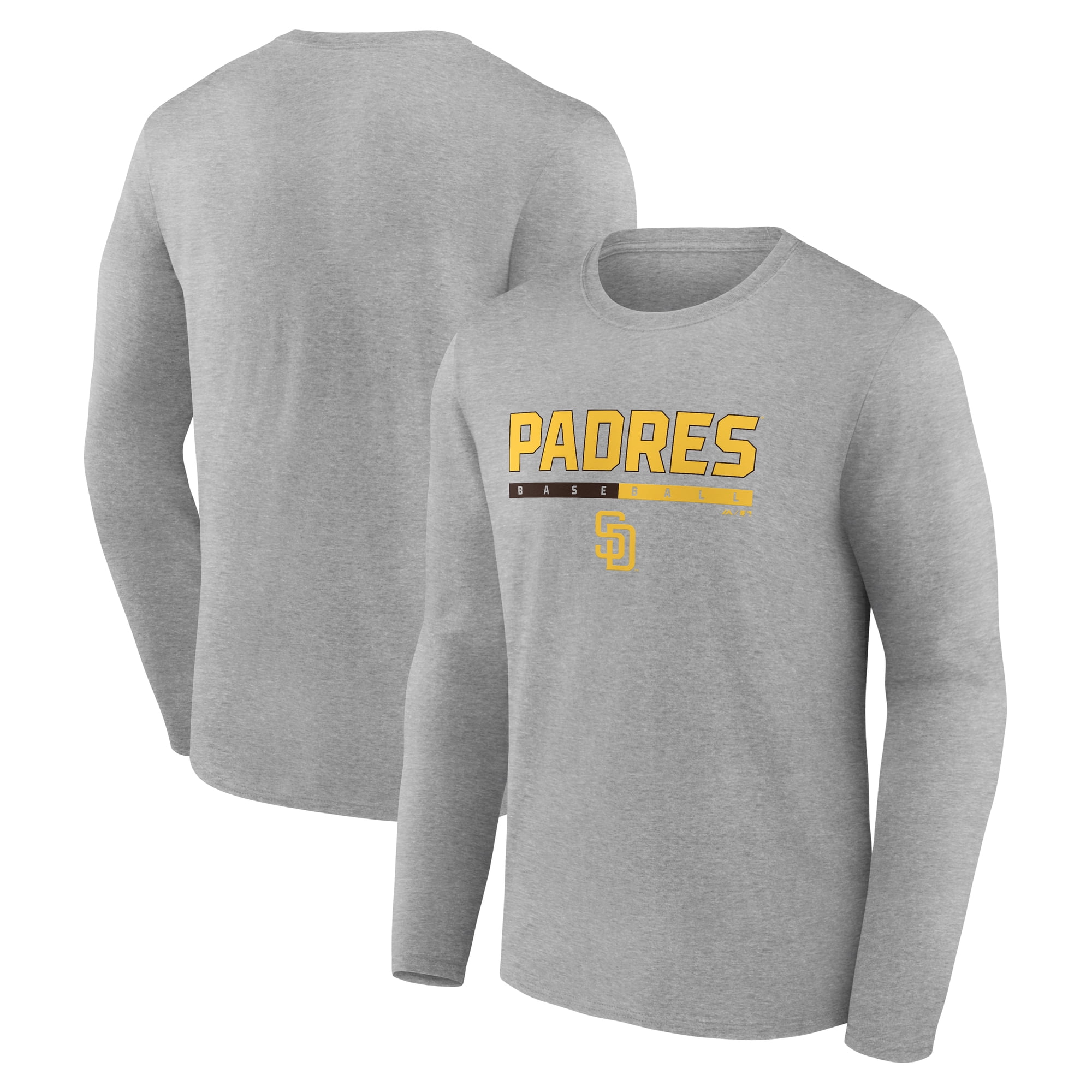 San Diego Padres Men's Heather Gray Upgrade Long Sleeve T-Shirt, Up to ...
