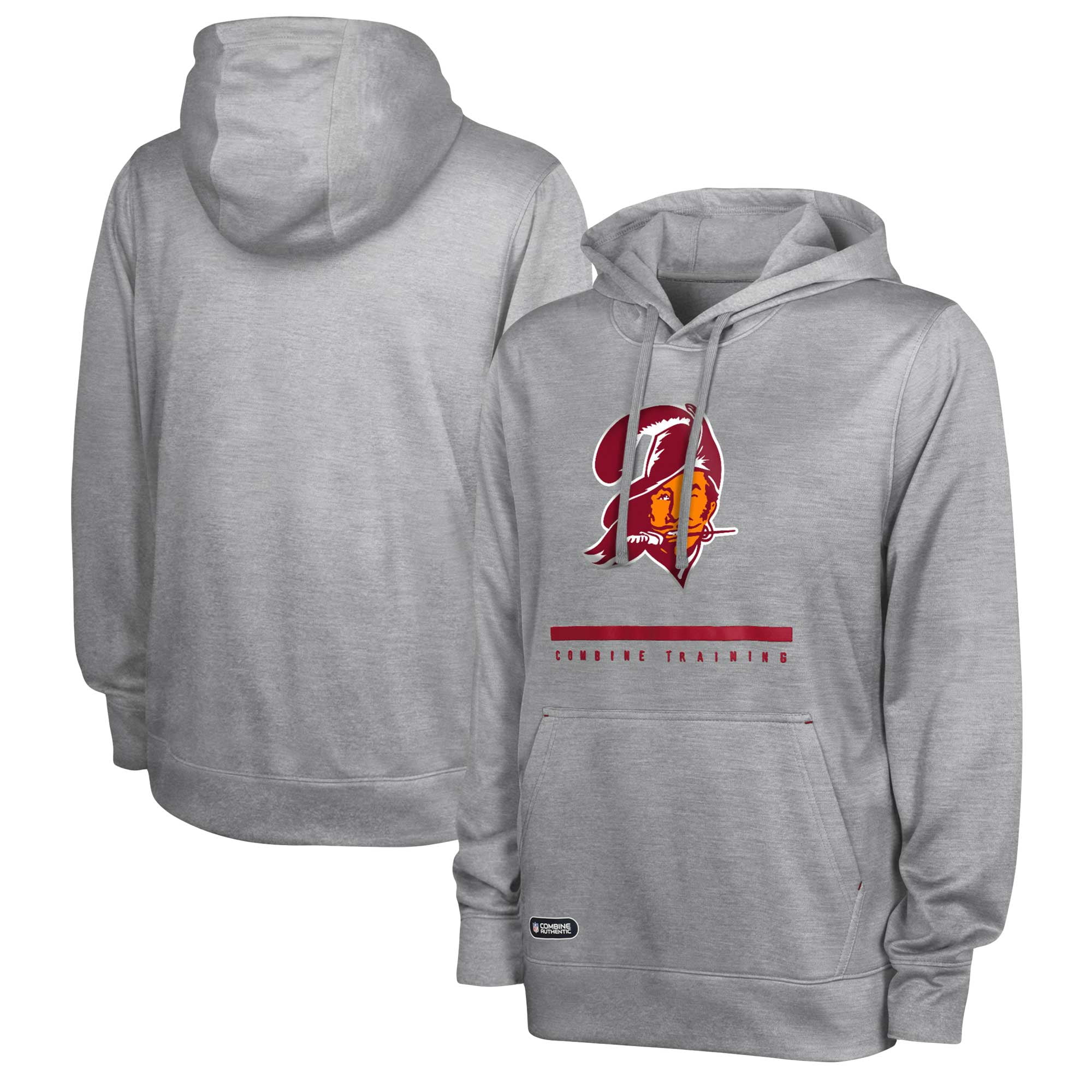 Men's Heather Gray Tampa Bay Buccaneers Grid Drill Streak Fleece ...