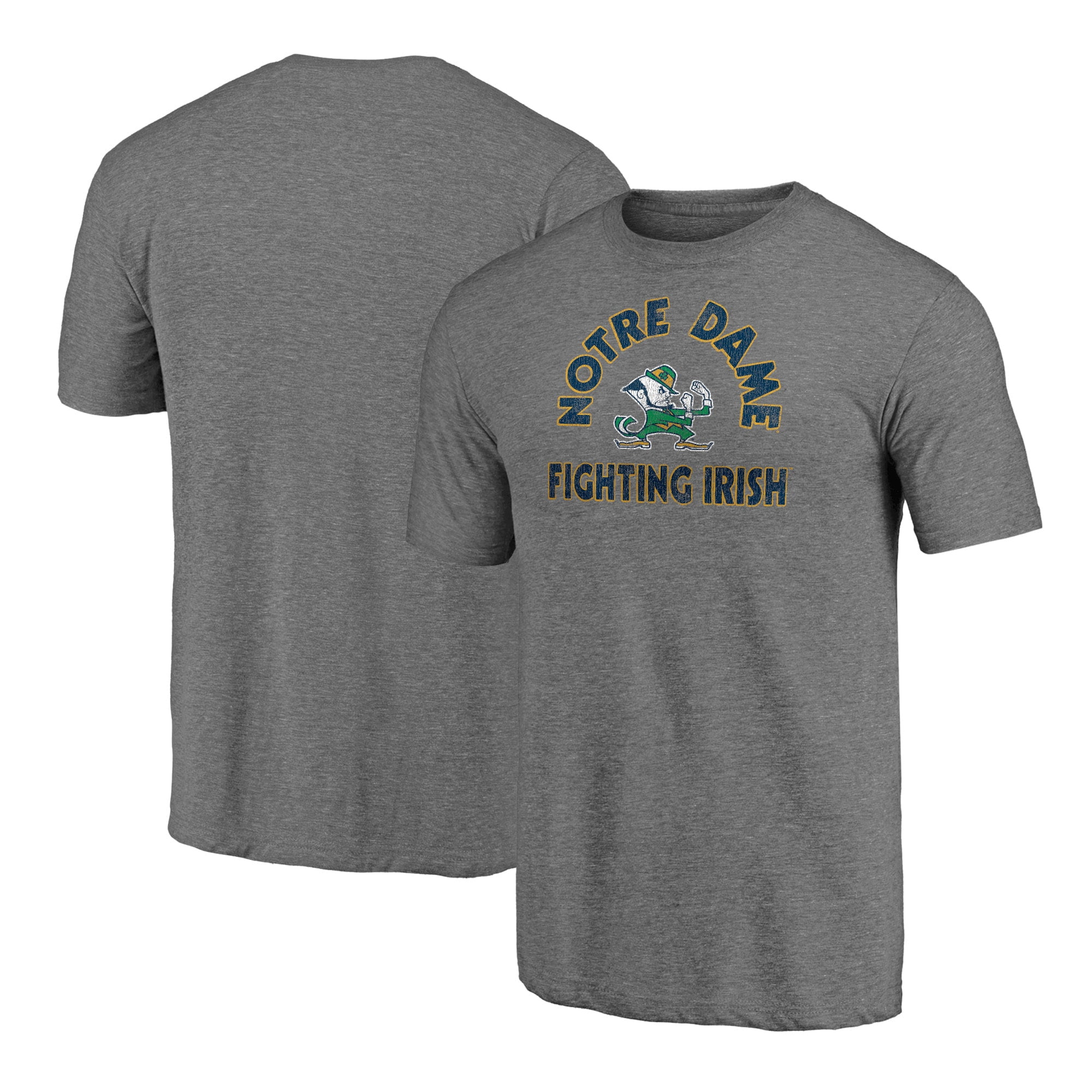 Fanatics Branded Men's Heathered Gray Notre Dame Fighting Irish Retro ...