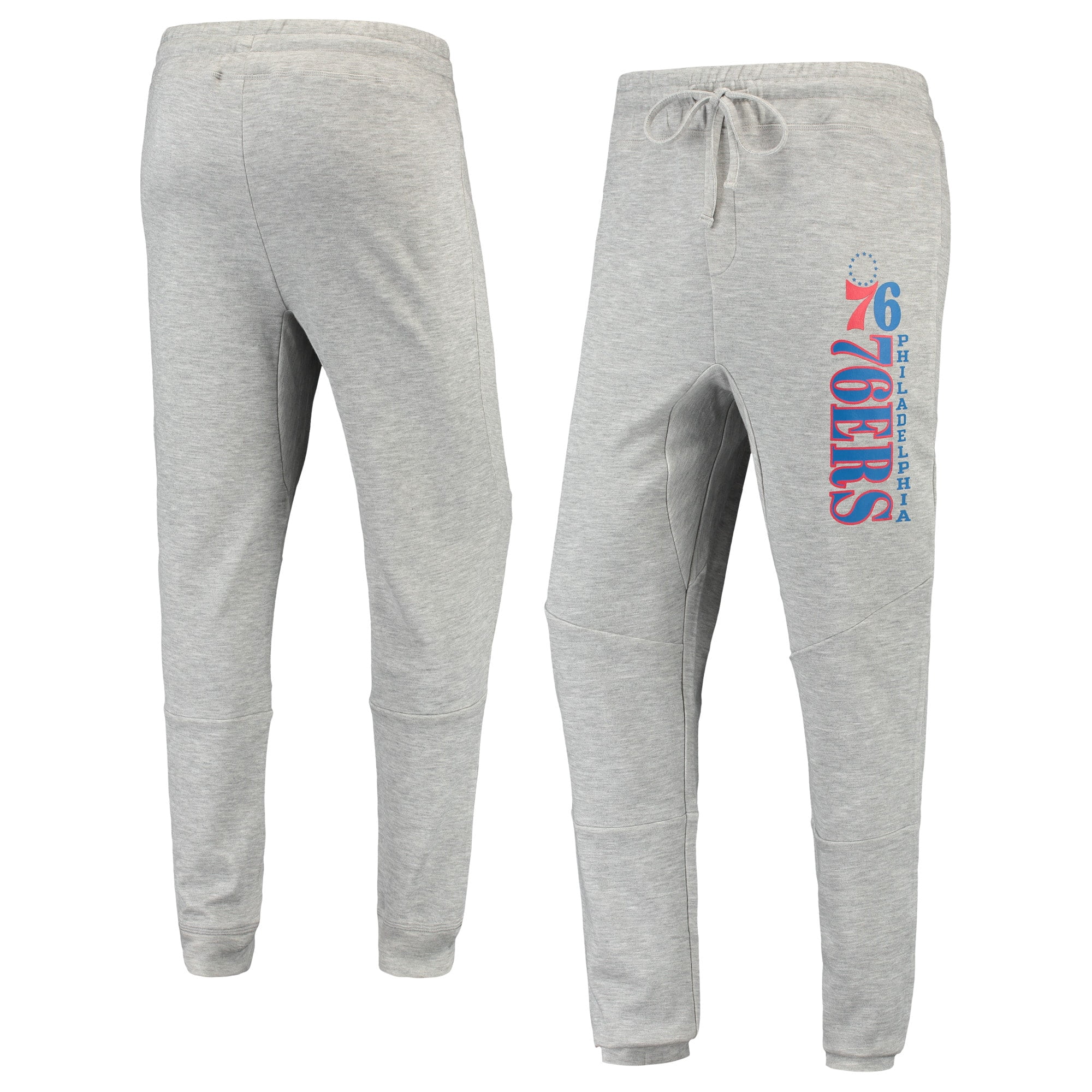 Men's Heathered Gray Philadelphia 76ers Curb Cuffed Tri-Blend Pants ...