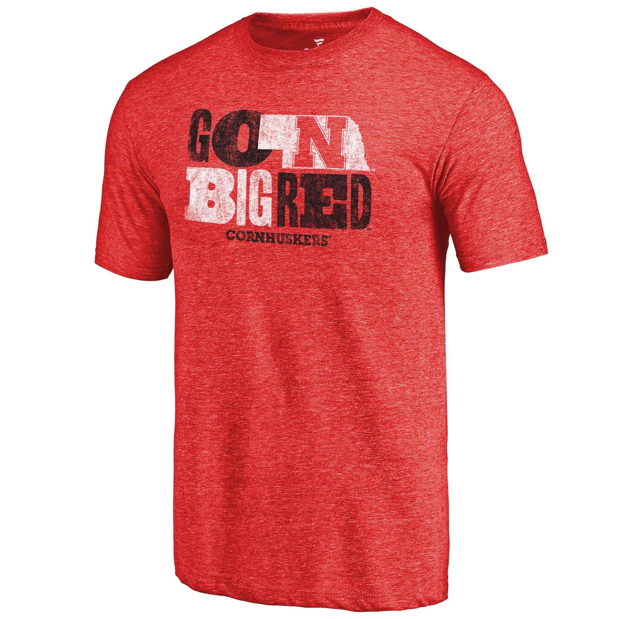 Men's Heathered Scarlet Nebraska Huskers Hometown Collection Tri-Blend ...