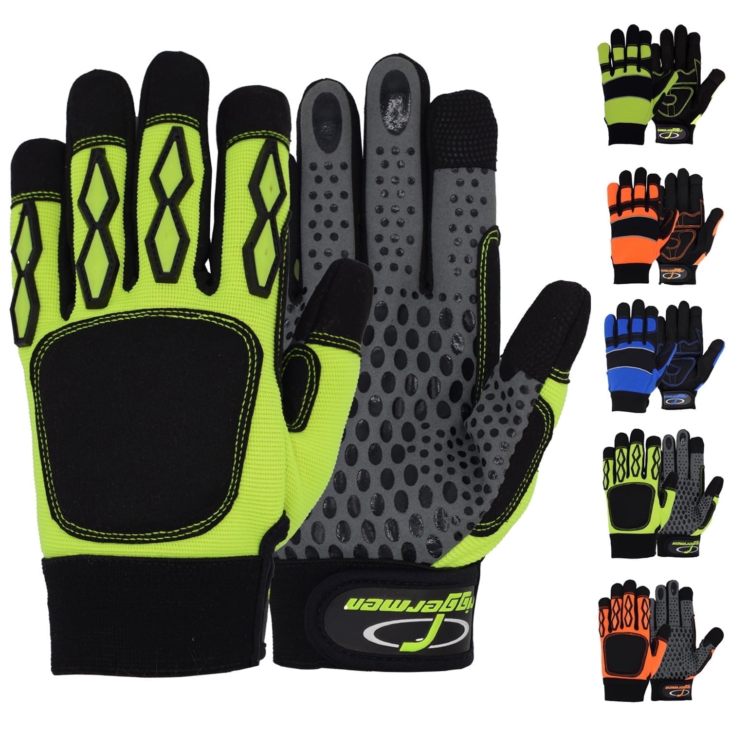 Riggermen Men’s Heavy Duty Mechanic Work Gloves Touchscreen Multiuse ...