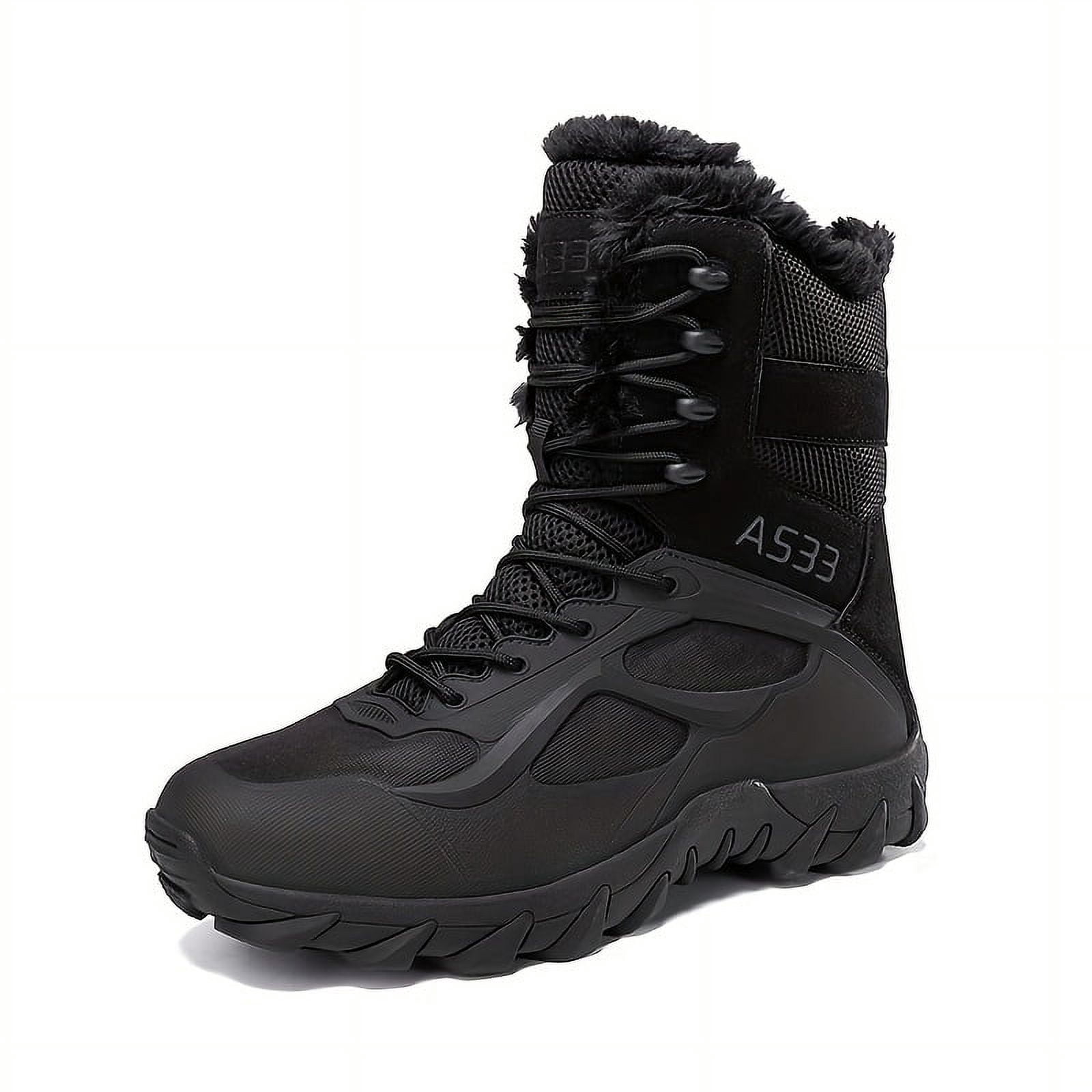 Men's Heavy-Duty Tactical Hiking Boots, All-Terrain Shock-Absorbing ...