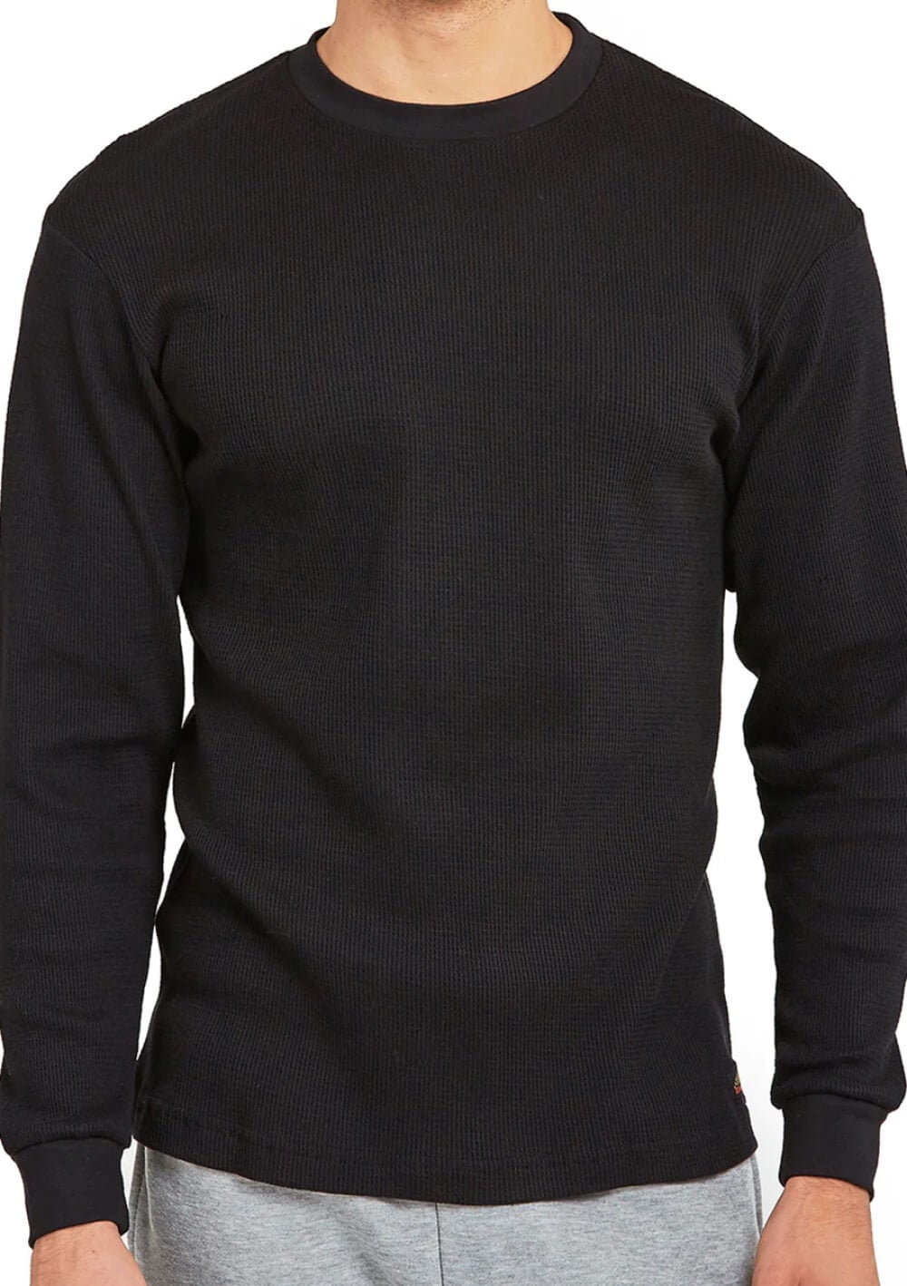 Men's 100% Cotton Heavyweight Thermal Top, Long Sleeve, Waffle Knit ...