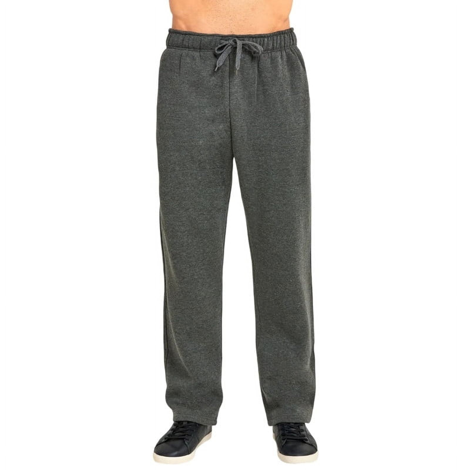 Men's Heavyweight Fleece Sweatpants Cotton with Drawstring and Pockets ...