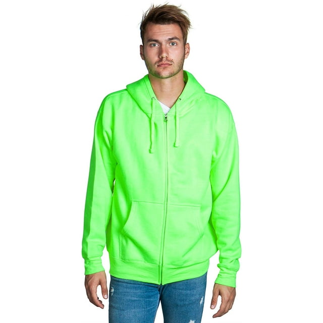 Men's Heavyweight Full Zip up Hoodie | Fleece Jacket | Warm Zipper ...