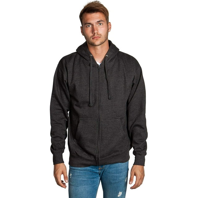 Zeratova Men's Heavyweight Zip-Up Hoodie | Fleece-Lined Jacket | Warm ...