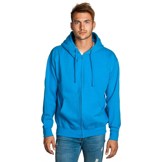 Men's Heavyweight Full Zip up Hoodie | Fleece Jacket | Warm Zipper ...