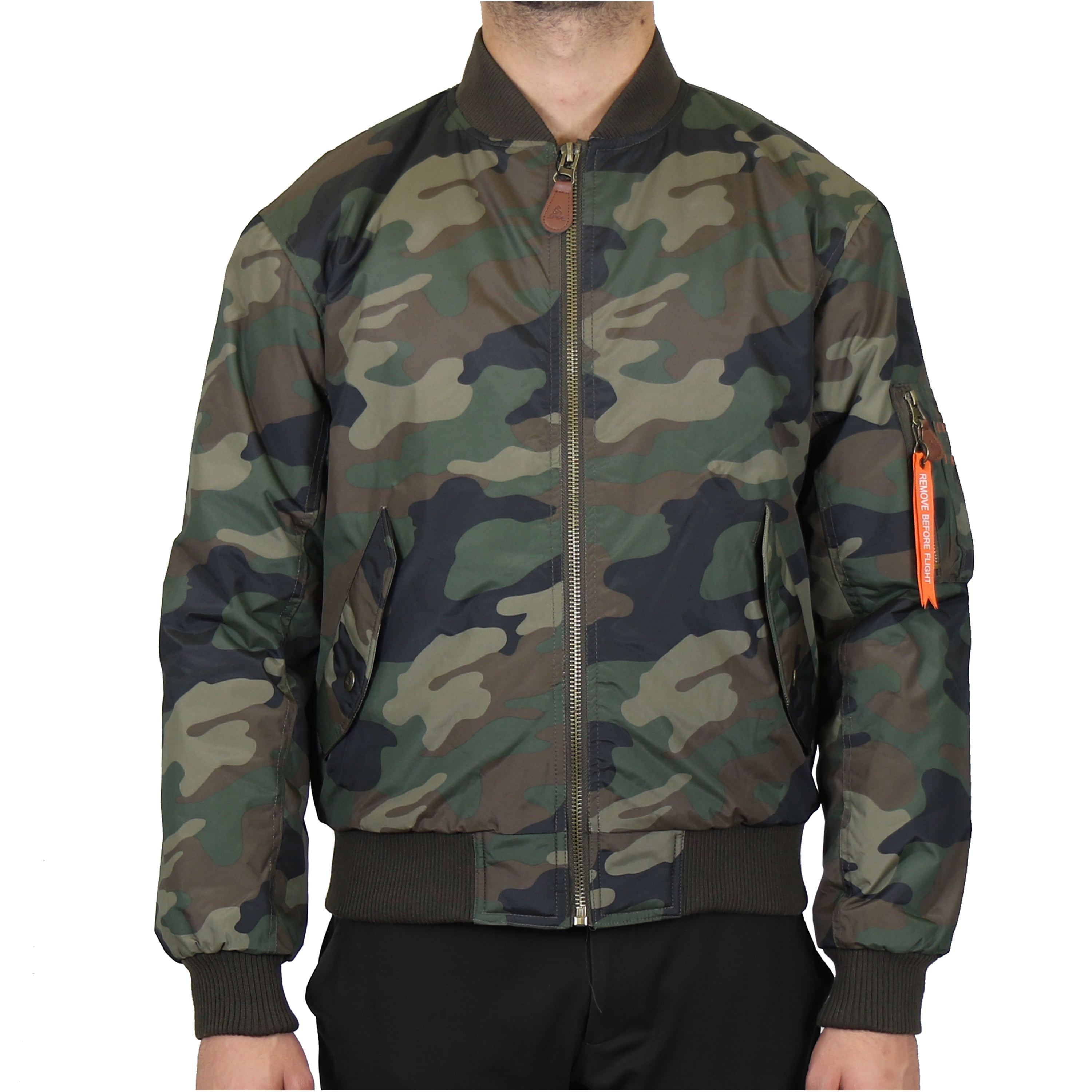 Men's Heavyweight MA-1 Bomber Flight Jacket - Walmart.com