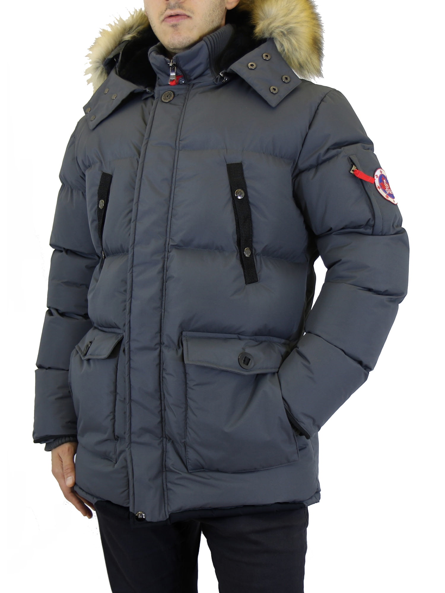 Men's Heavyweight Parka Jacket Coat With Detachable Hood - Walmart.com