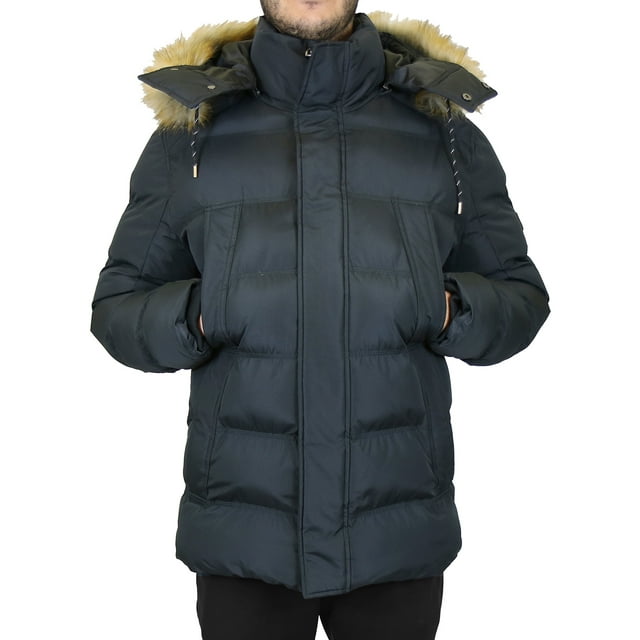 Men's Heavyweight Parka Jacket Coat With Detachable Hood - Walmart.com
