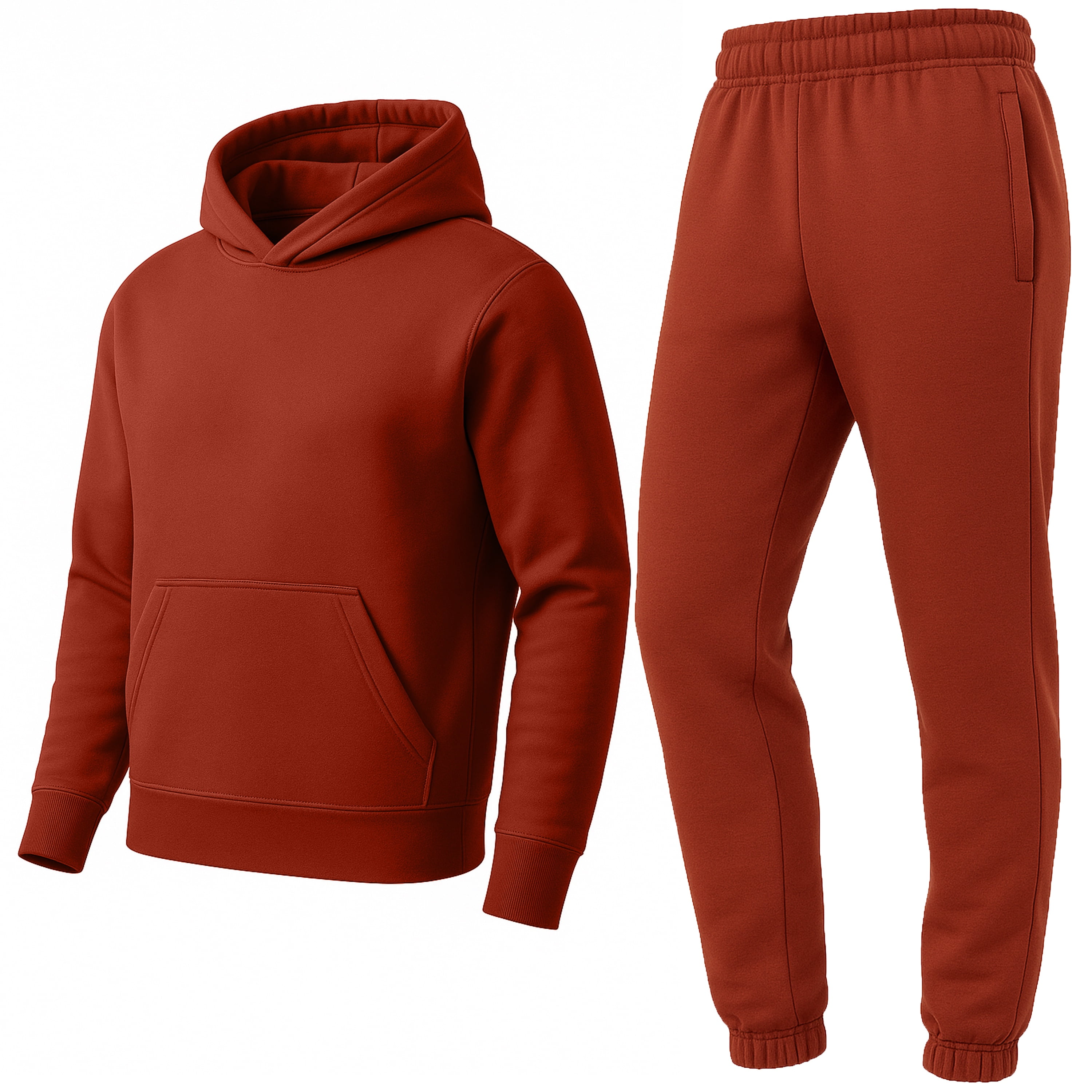 Men’s Heavyweight Soft Fleece Cotton Blend Pullover Hoodie & Sweatpants ...
