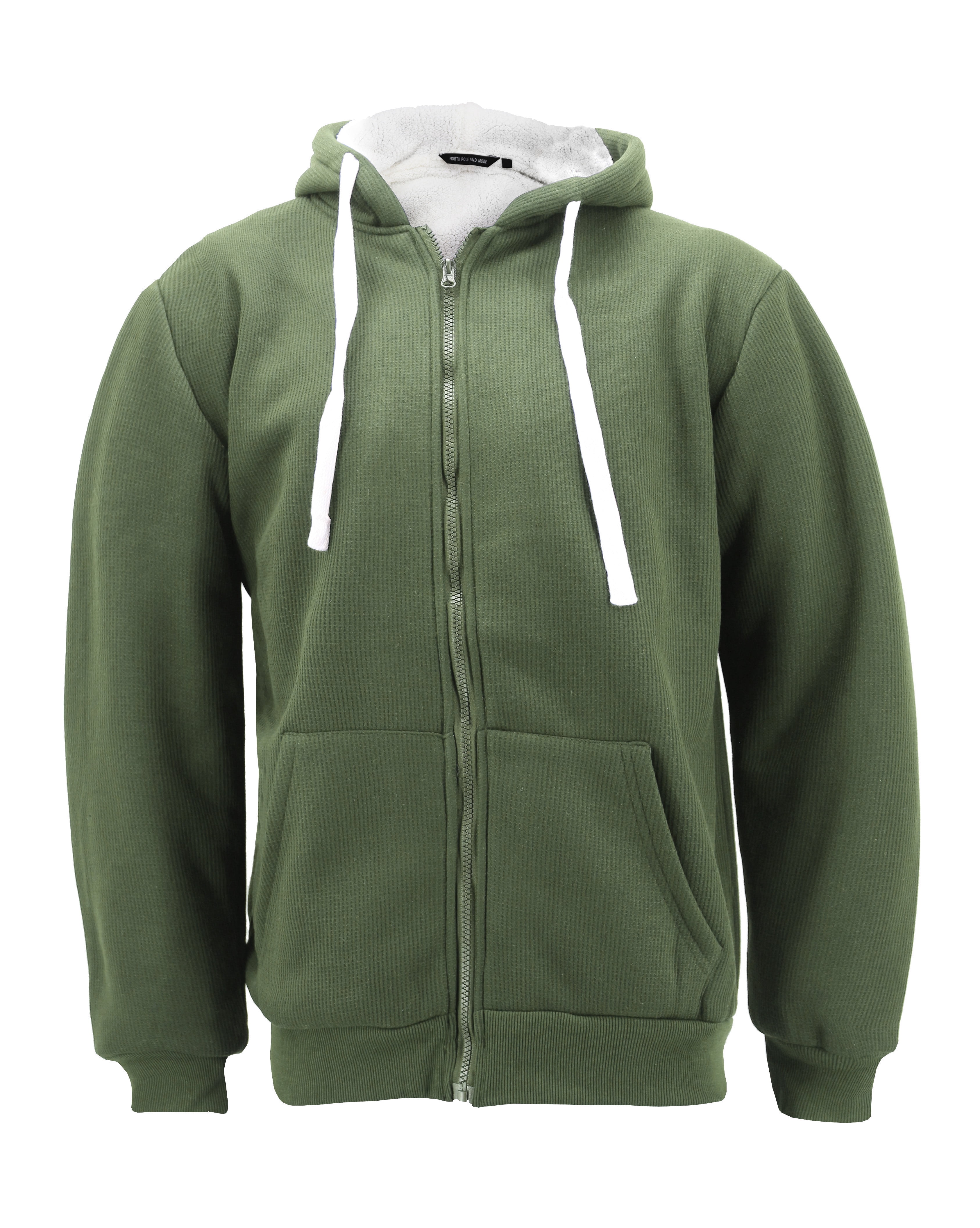 Men's Heavyweight Thermal Zip Up Hoodie Warm Sherpa Lined Sweater ...