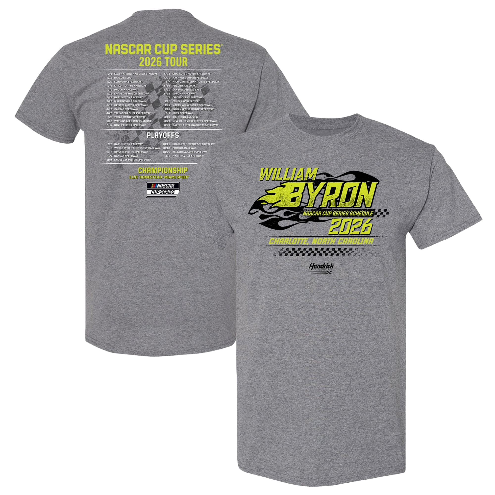 Men's Hendrick Motorsports Team Collection Heather Charcoal William ...