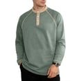 Men's Henley Long Sleeved T-Shirt Summer Casual Button Lightweight ...