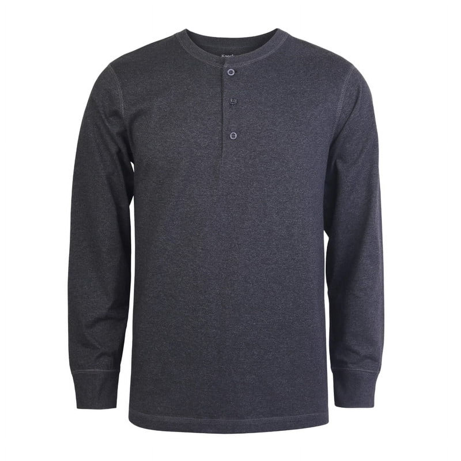 Men's Henley Shirts Cotton Long Sleeve Tops S-3XL Regular Big & Tall ...