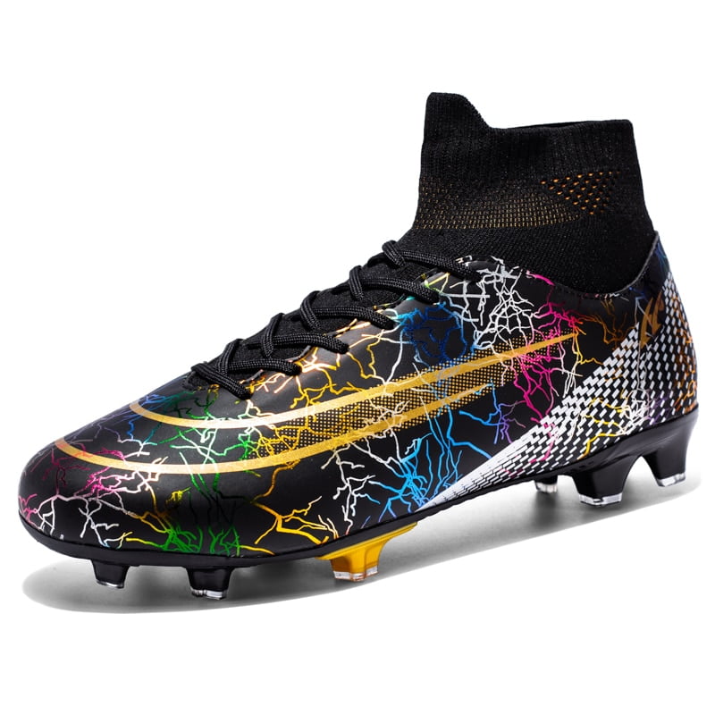 Men's High Ankle AG Sole Outdoor Cleats Football Boots Shoes Turf ...