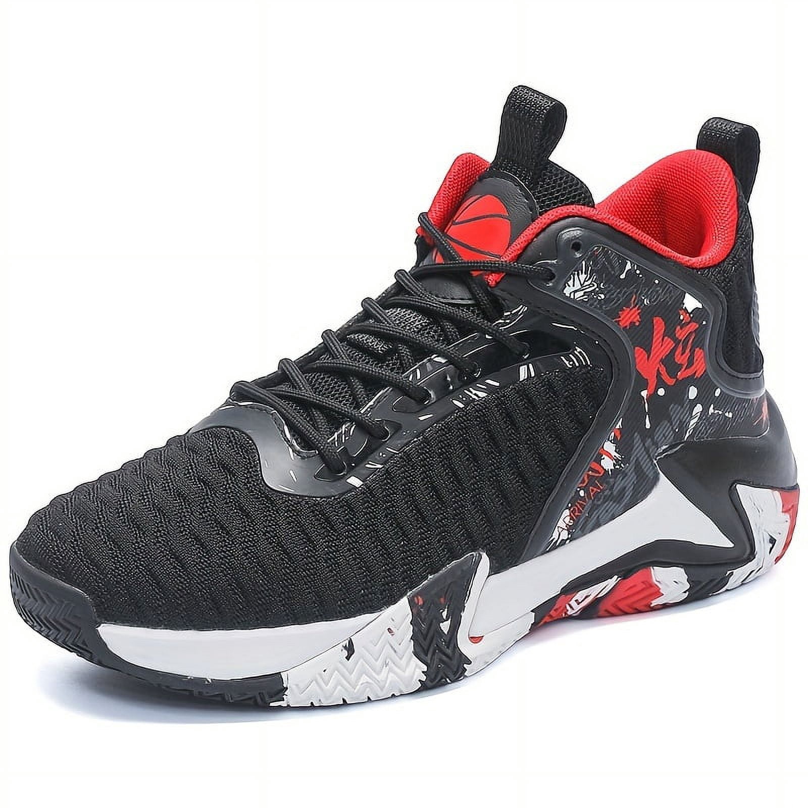 Men’s High-Top Basketball Shoes Breathable Non-Slip Athletic Sneakers ...
